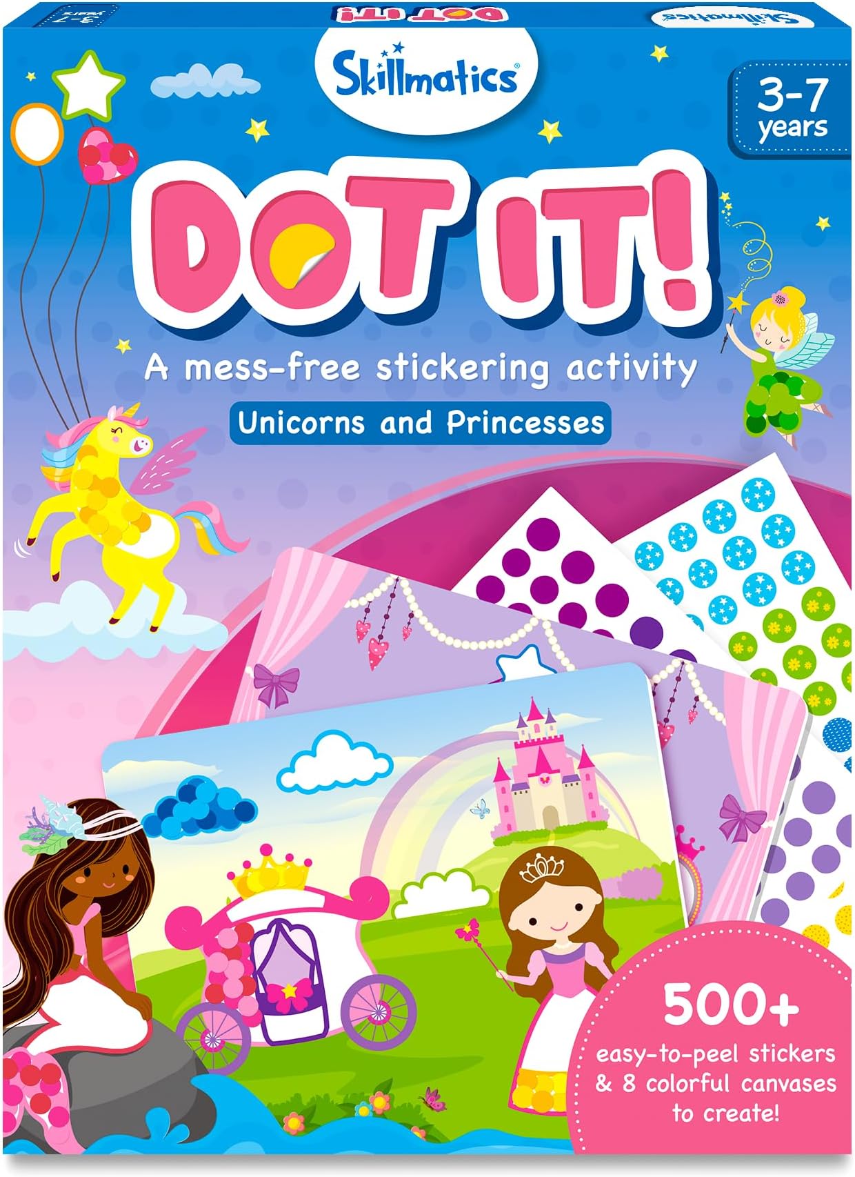 Skillmatics Dot It Sticker Art Activity - Unicorns & Princesses, Mess ...