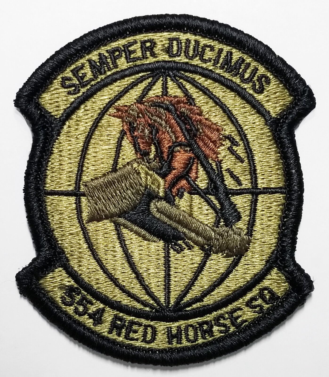 Amazon.com: USA Air Force 554Th Red Horse Squadron Subdued Hook Back ...