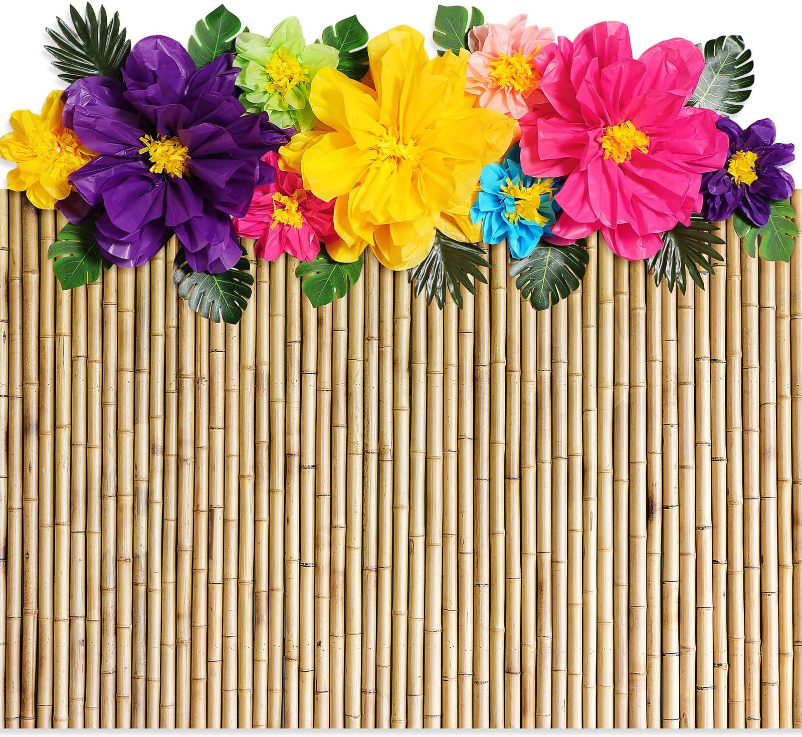 Amazon.com : Fmarui 7x5ft Hawaiian Beach Backdrop Bamboo Reeds Aloha ...