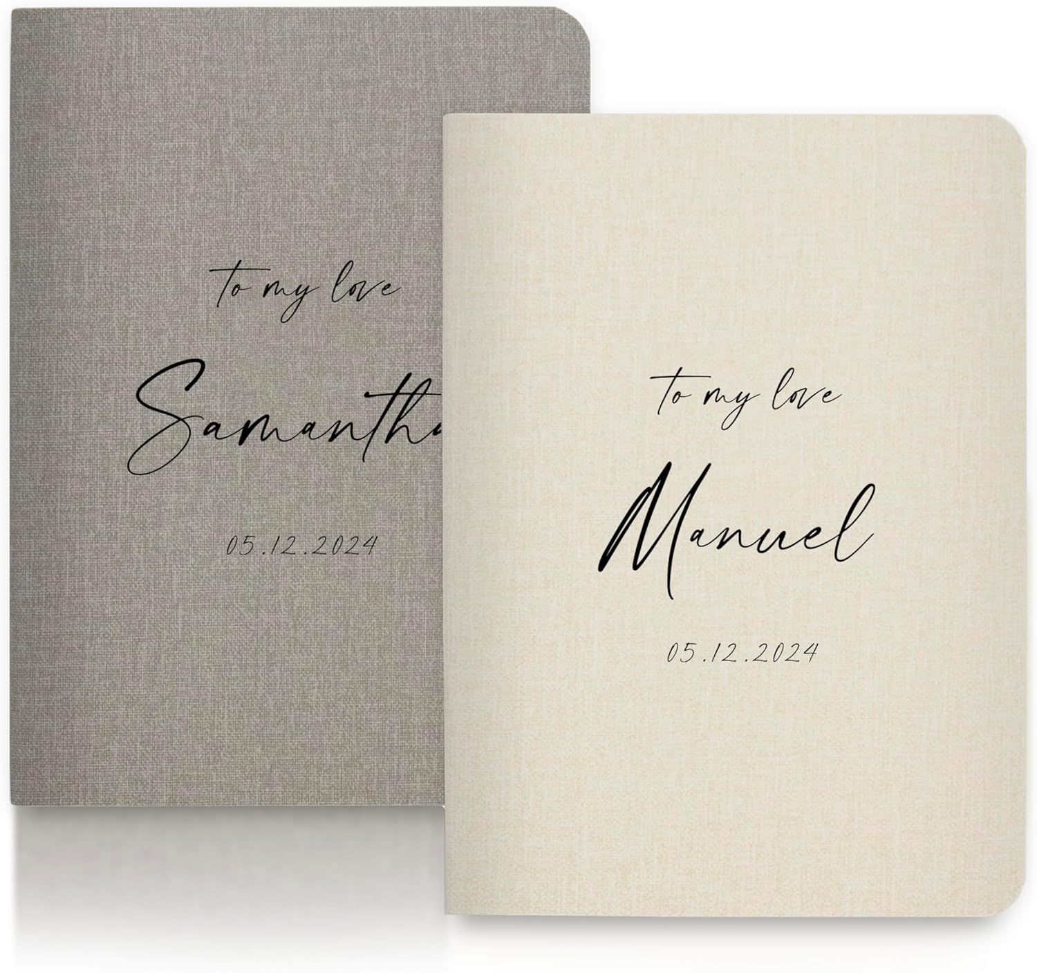 Amazon.com: Personalized Slim Vow Books (Set of 2) - Soft Cover Wedding ...