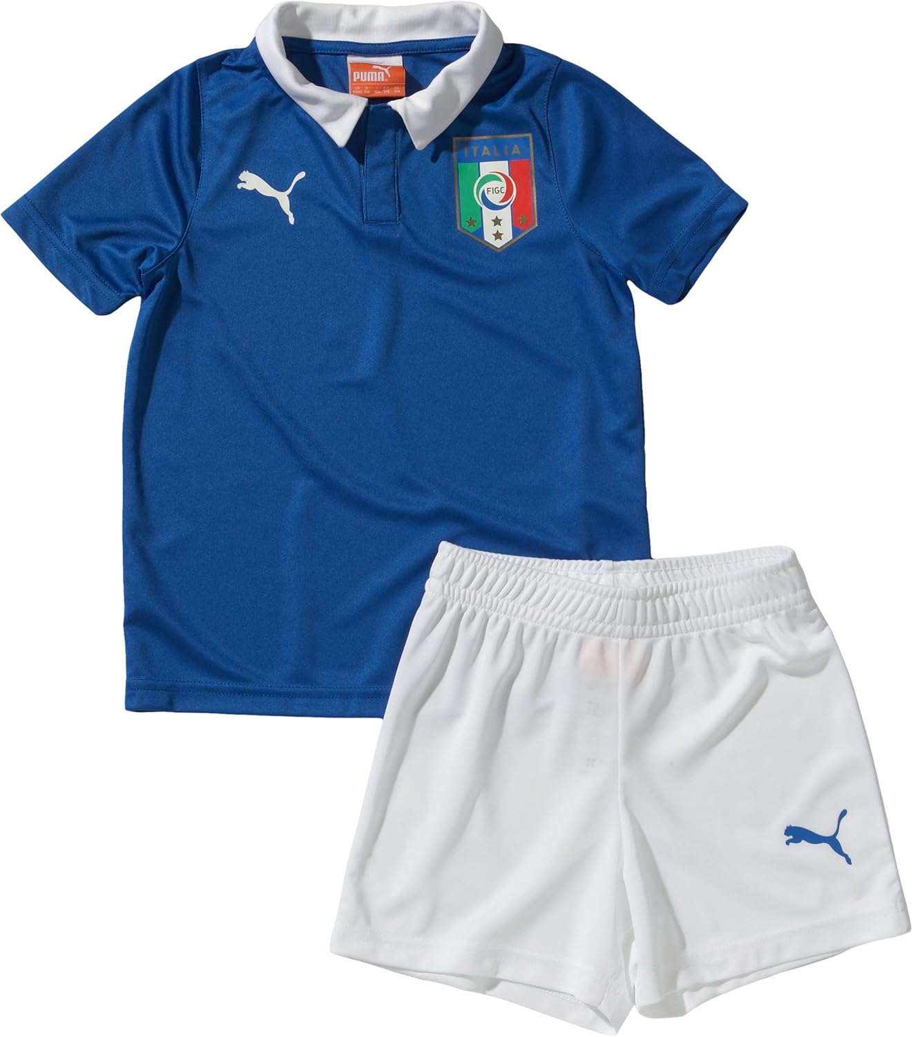 PUMA Children's Mini Football Kit Italy Home Strip blue team power blue ...