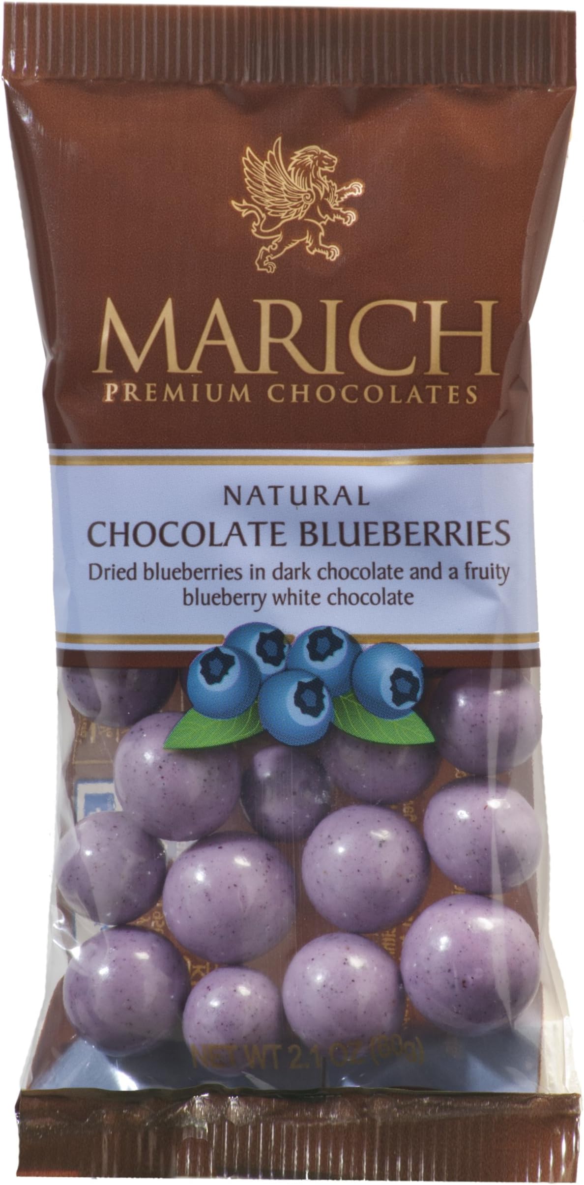 Amazon.com : Marich Natural Chocolate Blueberries, 2.1-Ounce (Pack of ...