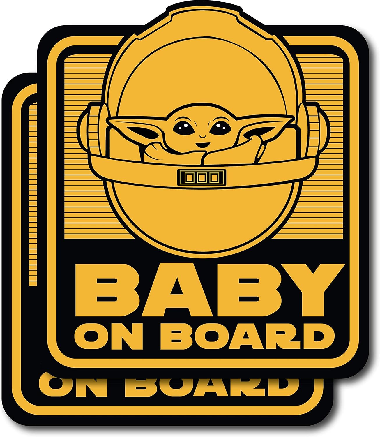 Bluement Cute Baby Yoda On Board 4x5 – Vinyl Decal Stickers for Car ...