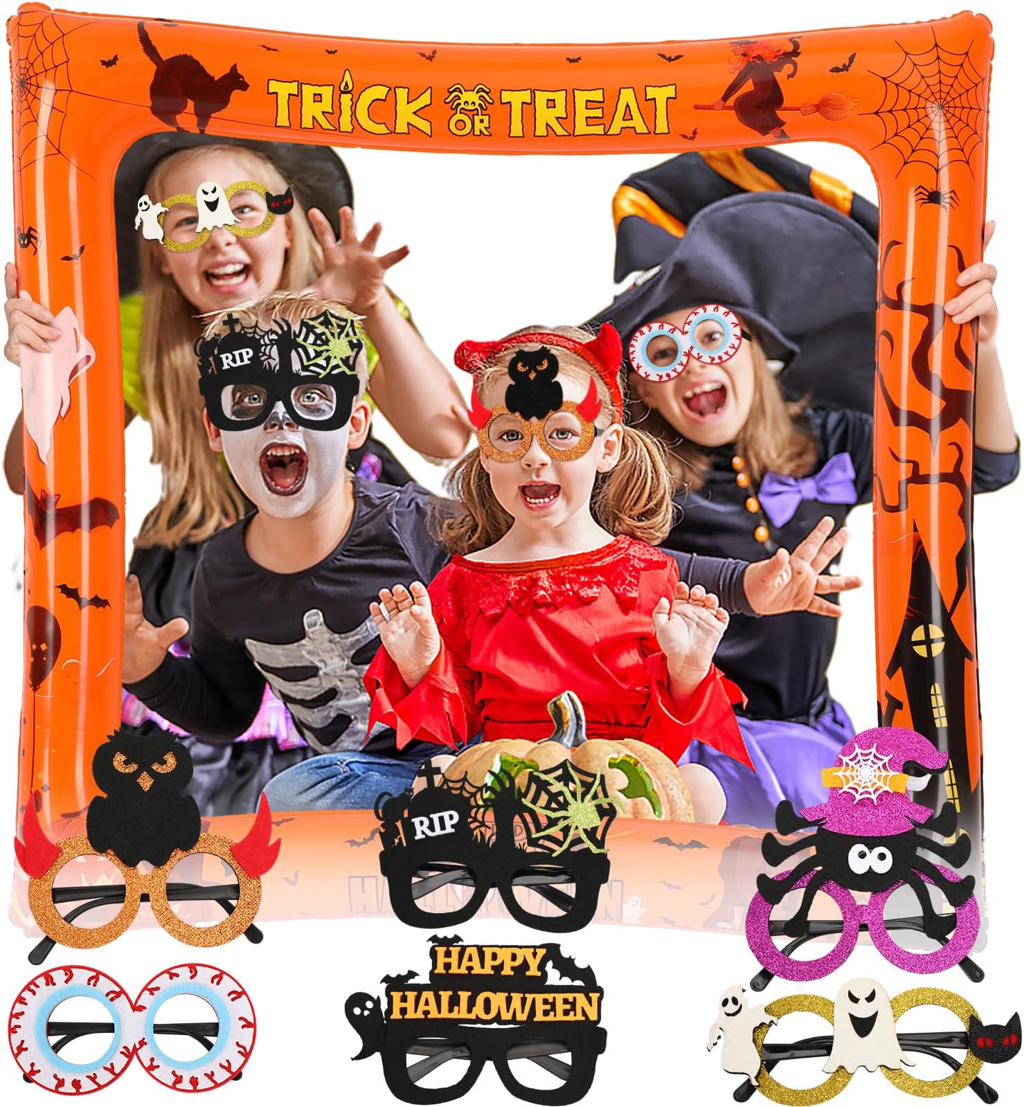 Amazon.com: Lucleag Halloween Photo Booth Props Kit, 24Pcs Halloween ...