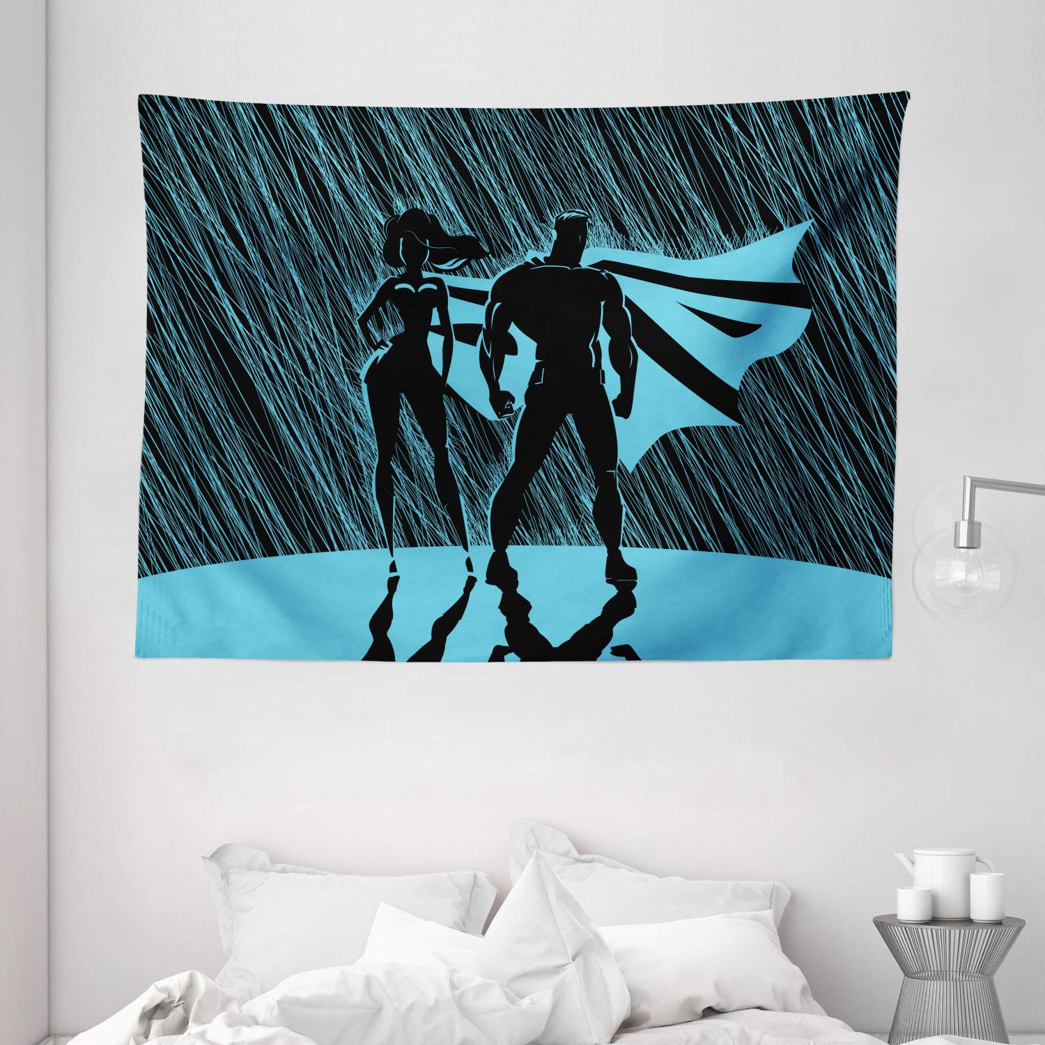 Superhero Couple Silhouette