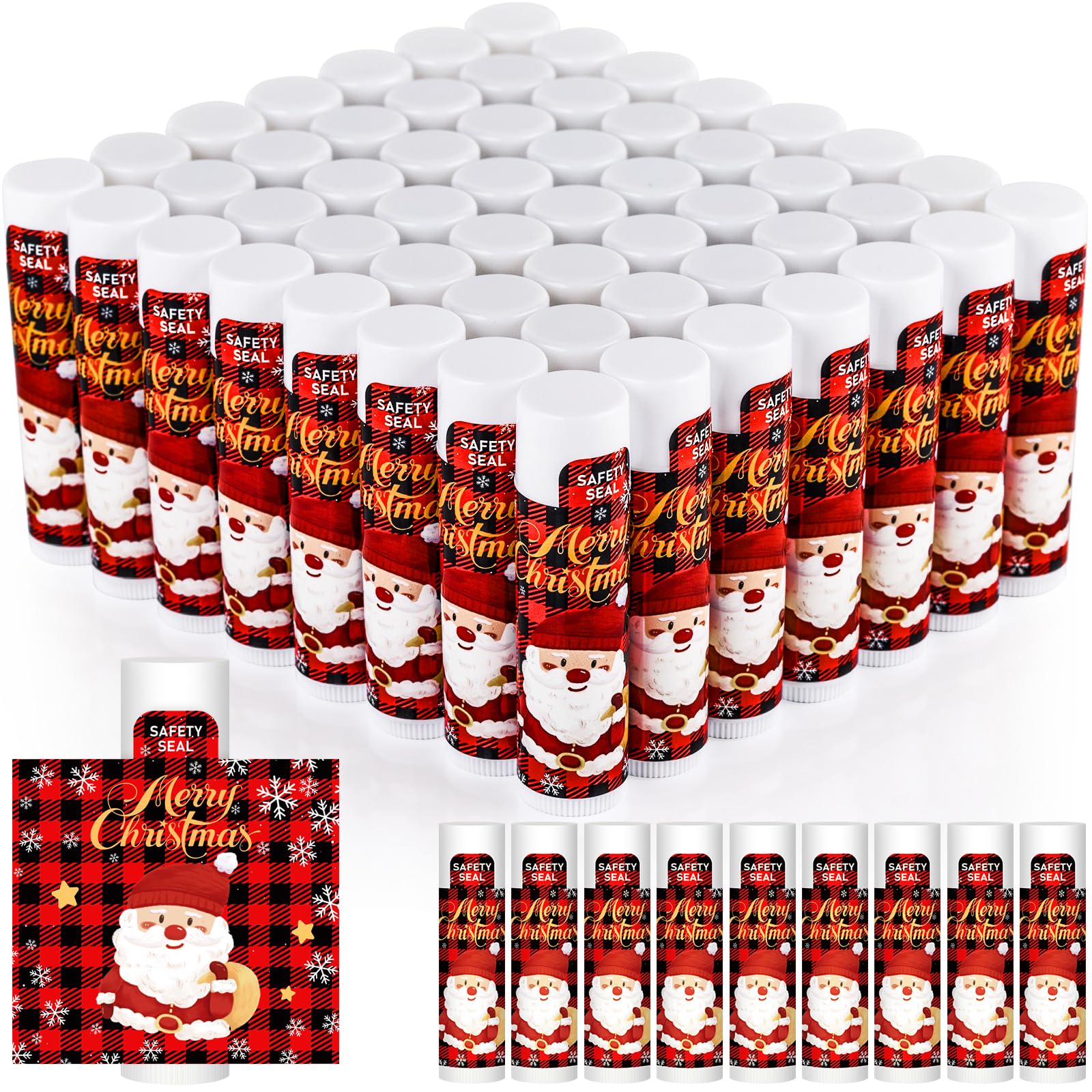 Amazon.com : DMSKY Christmas Lip Balms Bulk 60 Pcs, Christmas Stocking ...