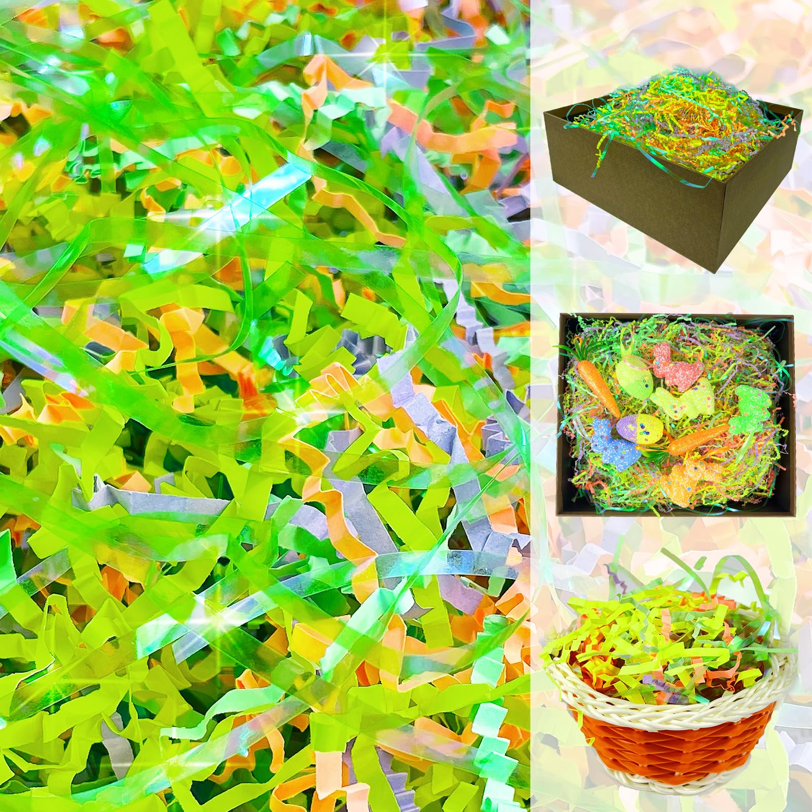 Metallic Crinkle Paper Filler Frillz Paper Easter Grass Variety Pack 12 ...