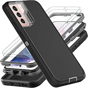 Amazon.com: YKHJKLEC for Samsung Galaxy S21 Plus Case, with 2Pcs [Self Healing Flexible TPU ...