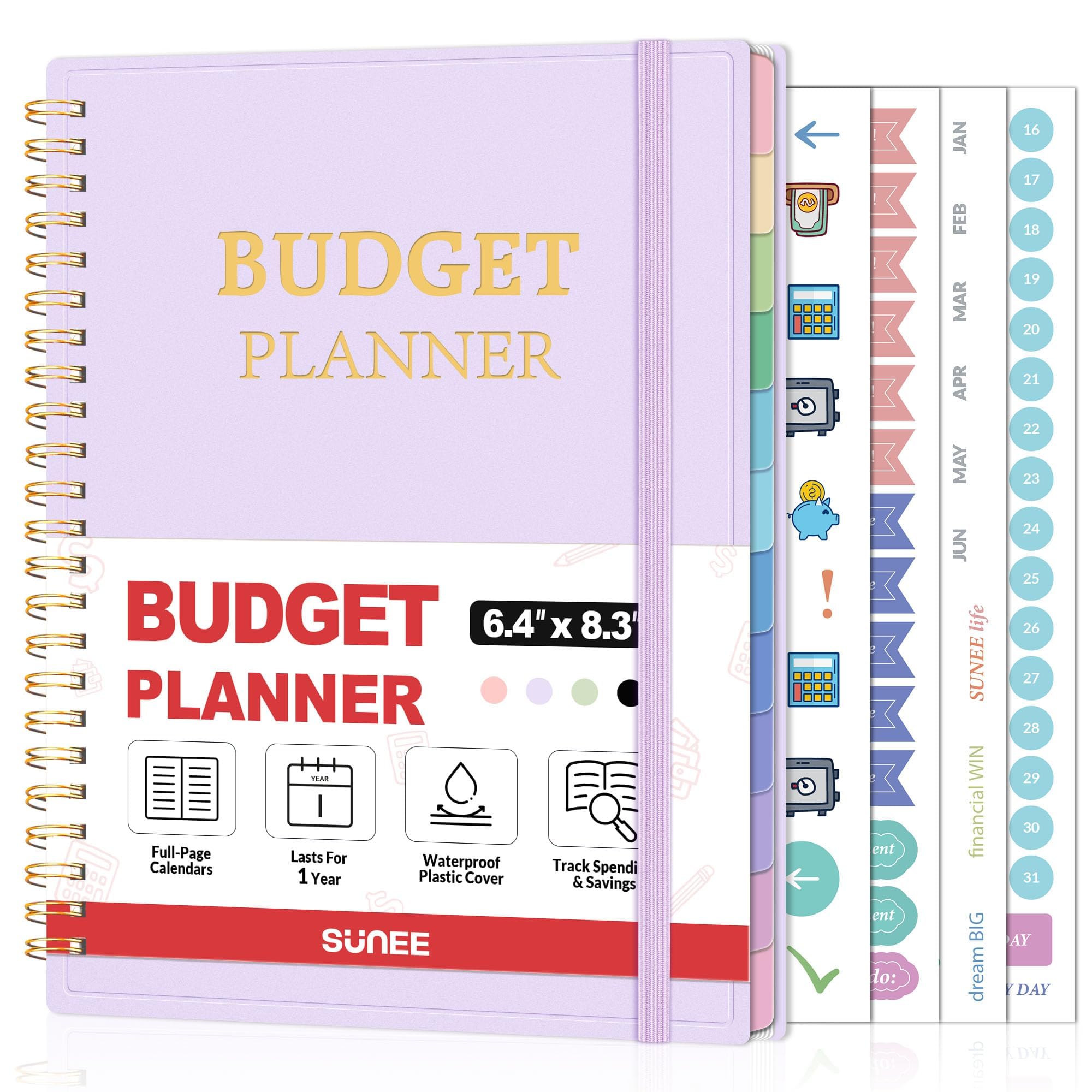 Amazon.com : SUNEE Budget Planner - Monthly Budget Book with Expense ...