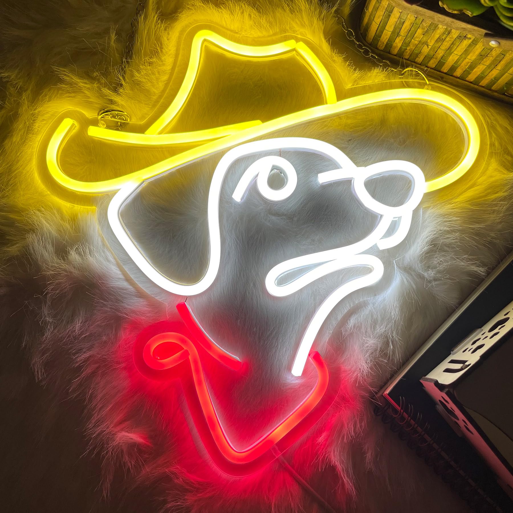 Amazon.com : Neon Sign,Labrador Neon Light Room Wall Decor Cute Led ...