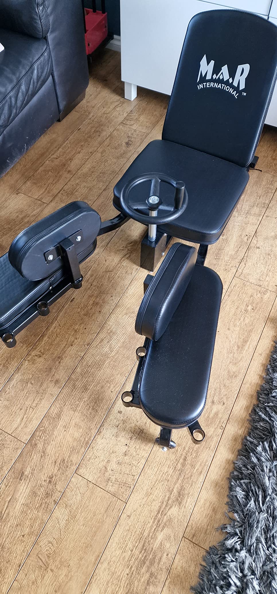 MAR | Heavy-Duty Stainless Steel Leg Stretcher with Padded Foot Rest ...
