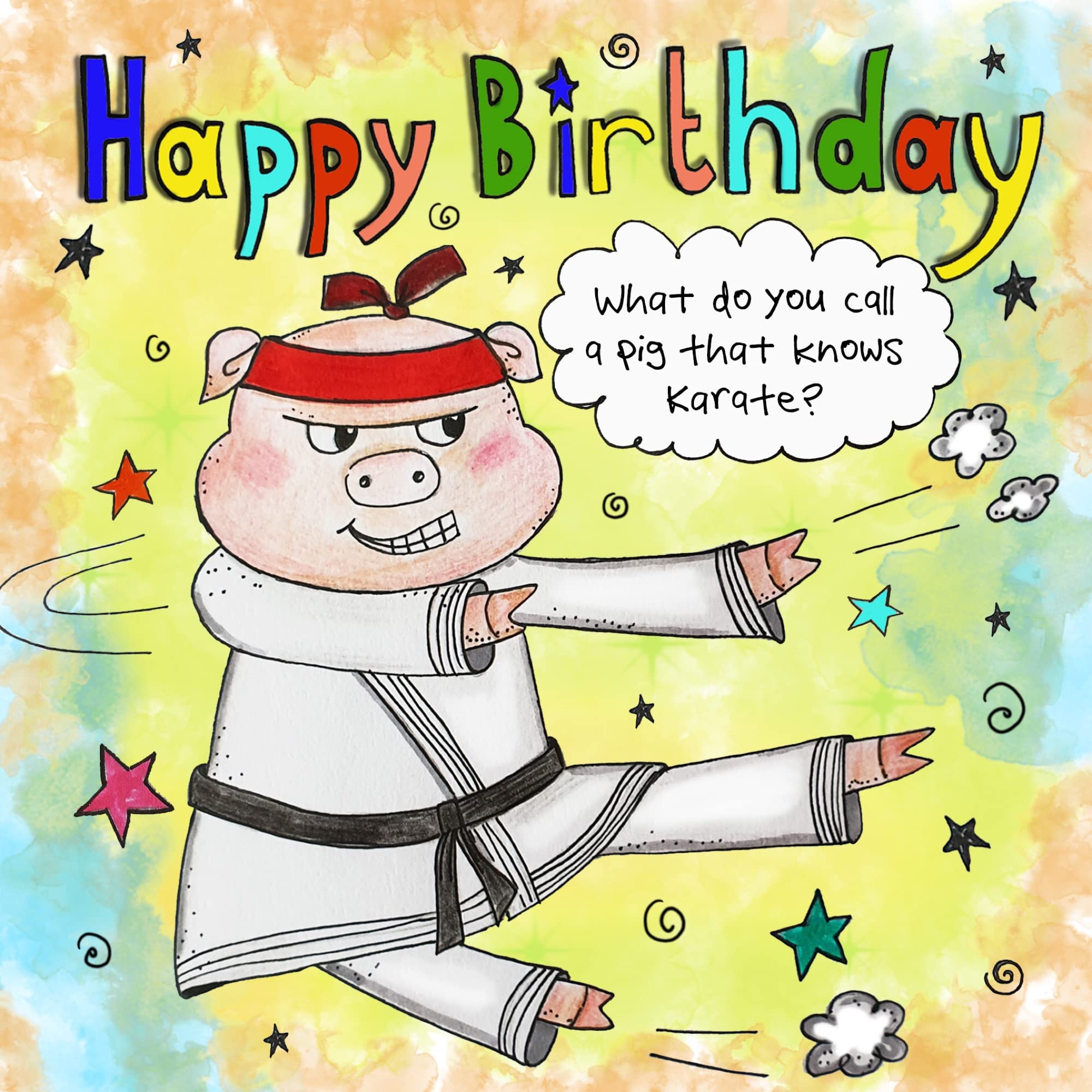 Happy Birthday Karate Boy Clip Art Karate Birthday Card, Martial Arts,