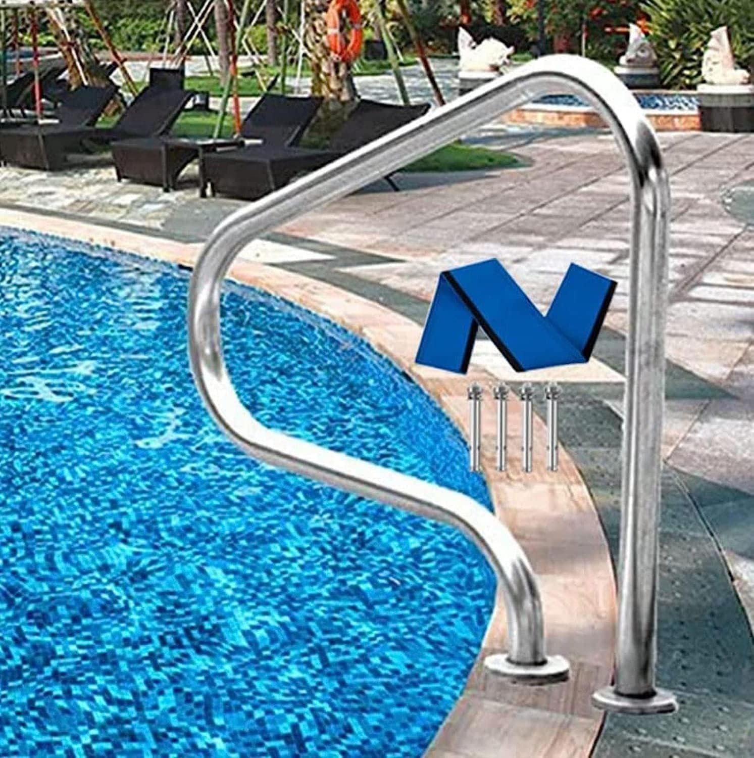 Amazon.com: Pool Handrail,Sturdy Pool Safety Handrails 31.5" X 31.5 ...