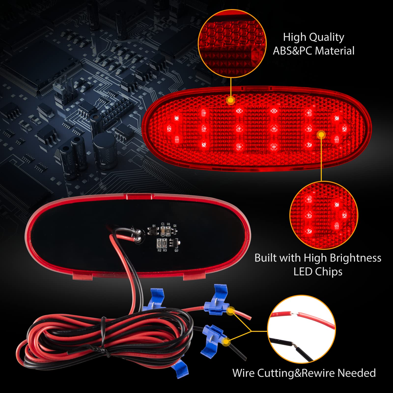 Snapklik.com : Gempro Led Door Panel Reflectors Lights Compatible