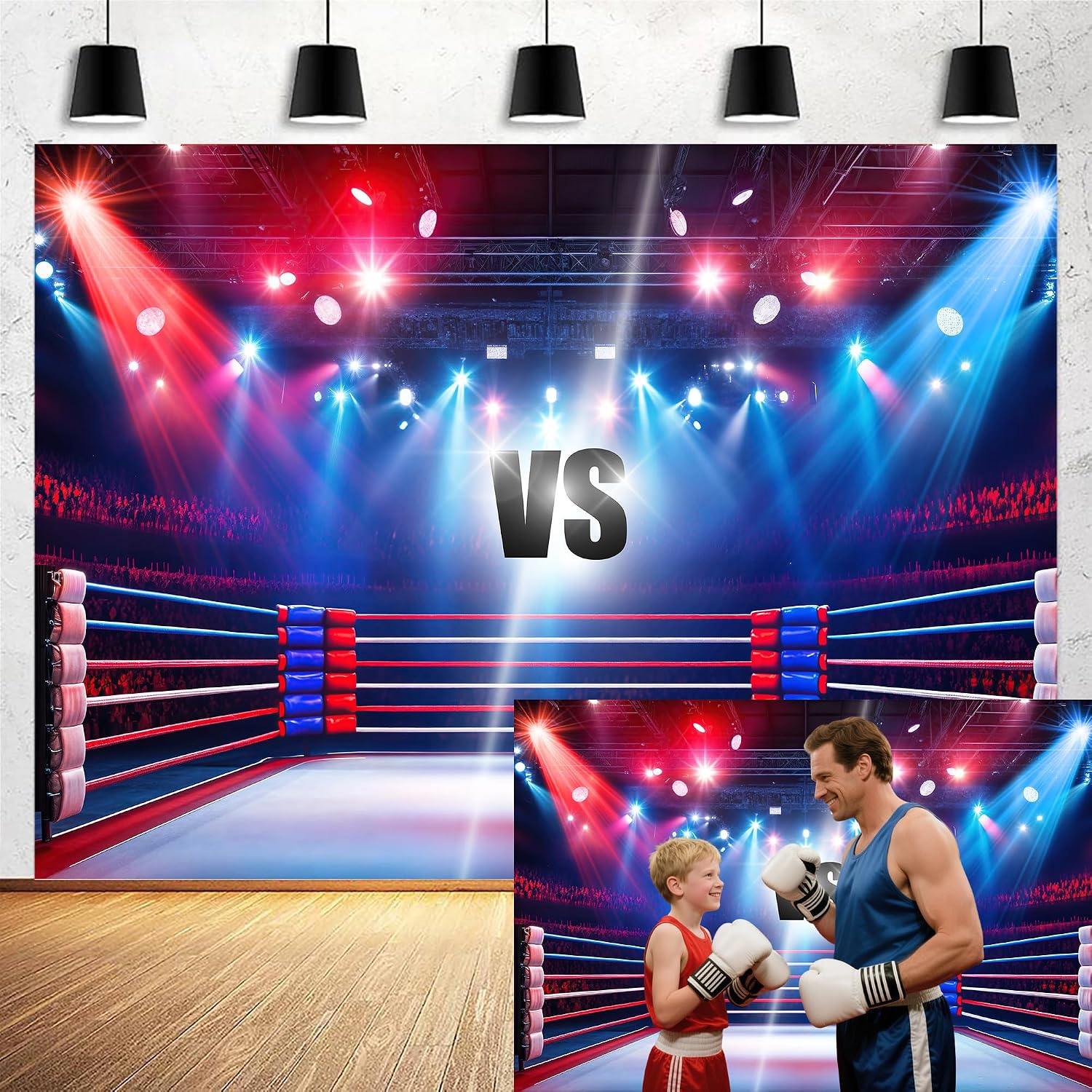 Amazon.com : 10X8FT Boxing Ring Backdrop for Boys Birthday Party ...