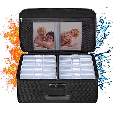 Amazon.com : Photo Storage Box with Lock,DocSafe Fireproof Photo ...