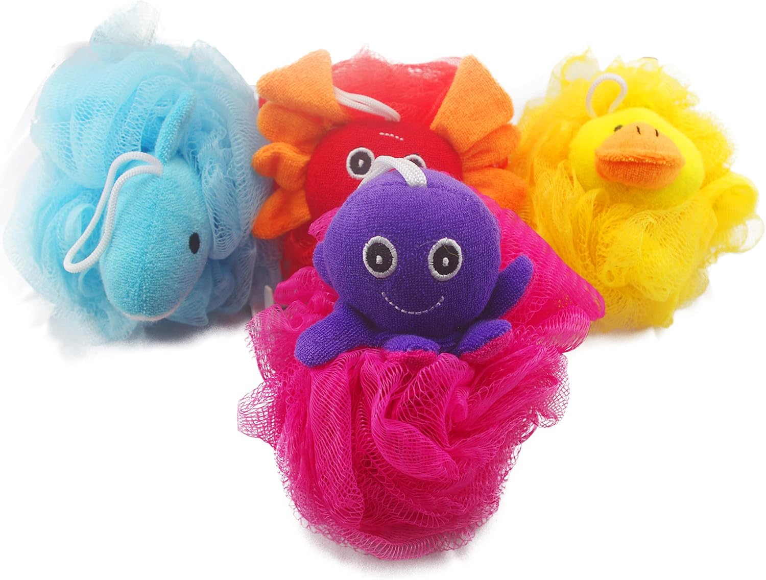 Kids Bath Sponge Set with Animal Toys - Pack of 4 Philippines | Ubuy