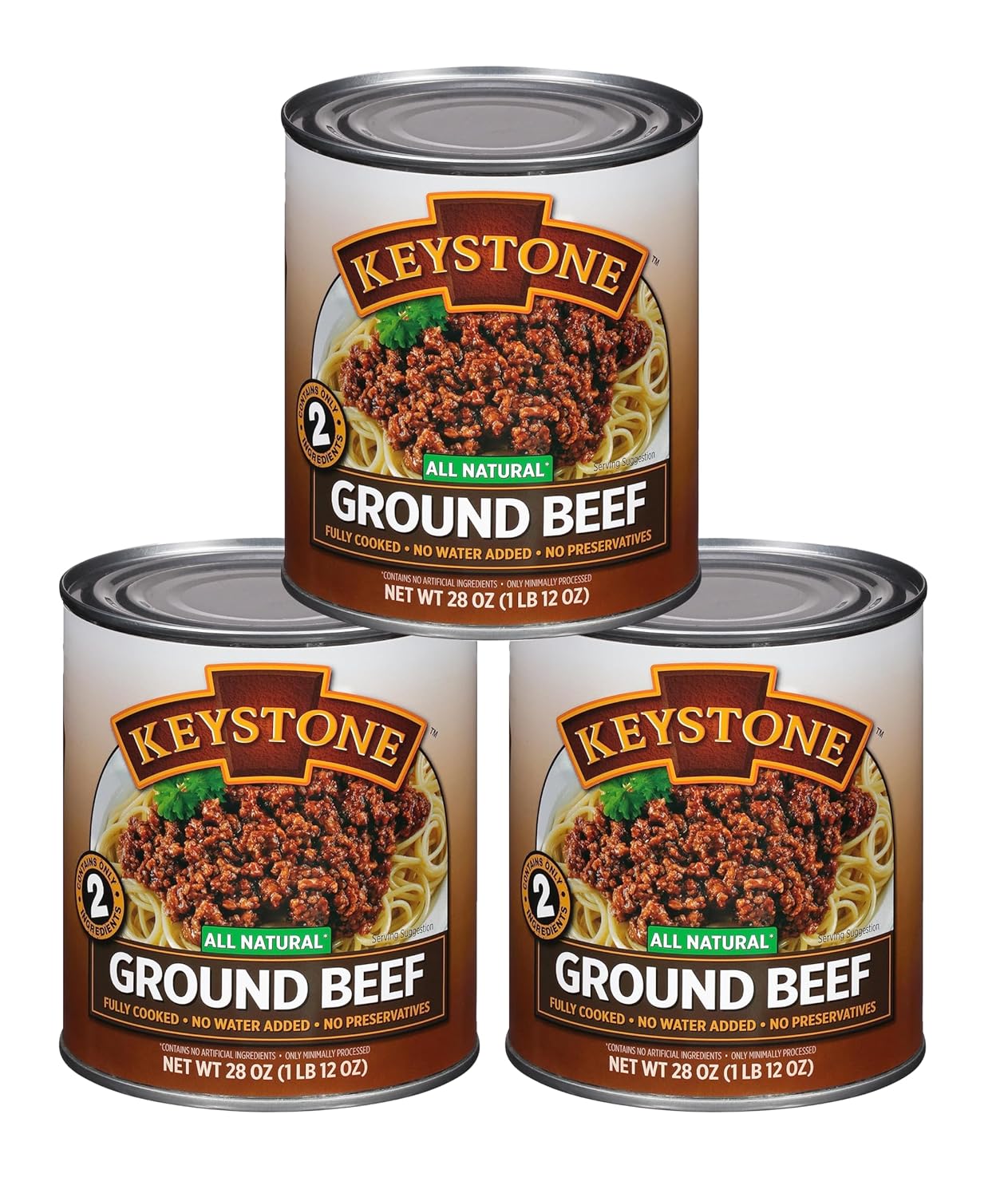 Amazon.com: Keystone All Natural Ground Beef 28 Ounce Long Term ...
