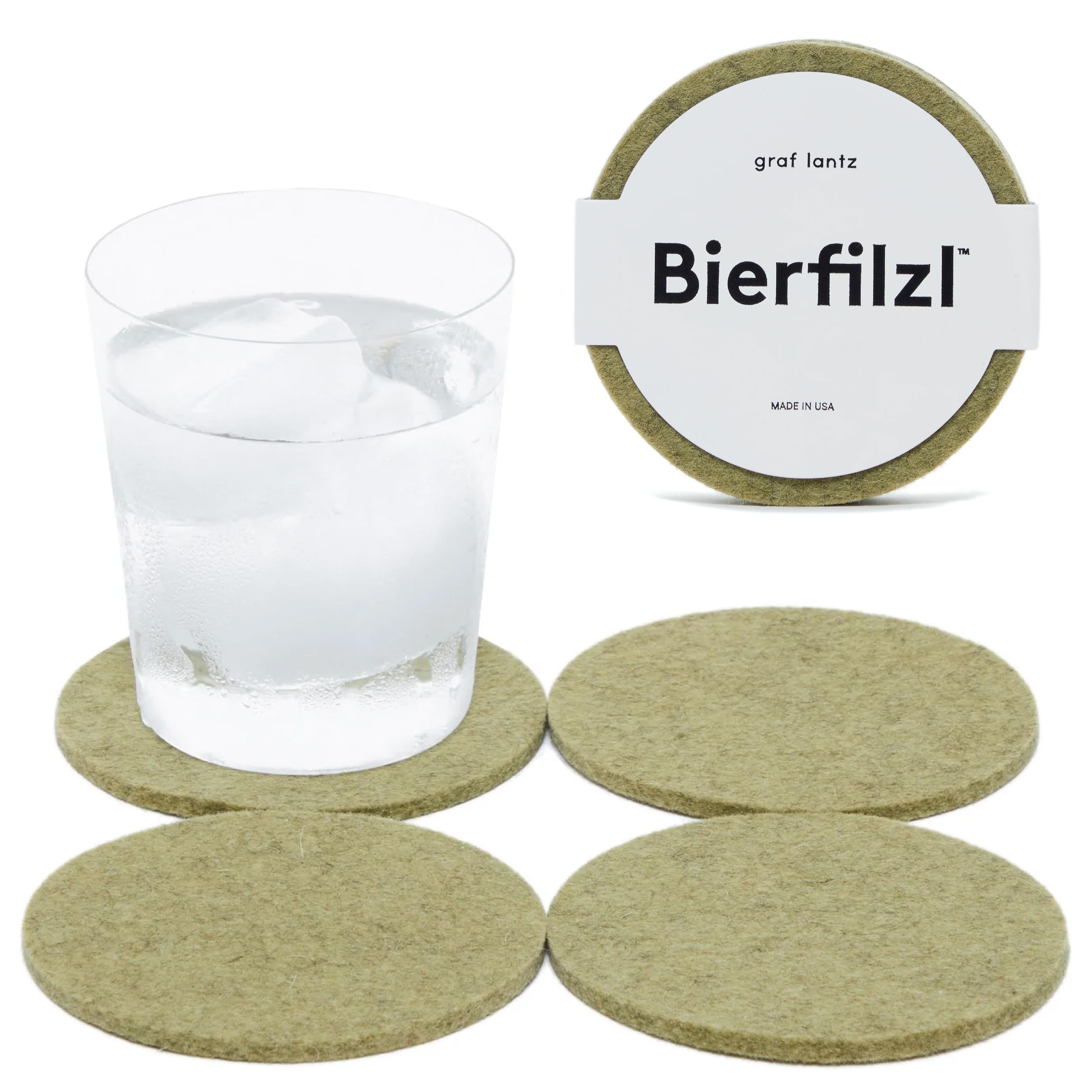 Amazon.com | Graf Lantz - Bierfilzl Felt Coasters - Round - 100% Merino ...