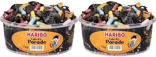 2 kg Haribo Lakritz Parade 2 x 1kg DOSE : Amazon.de: Lebensmittel ...