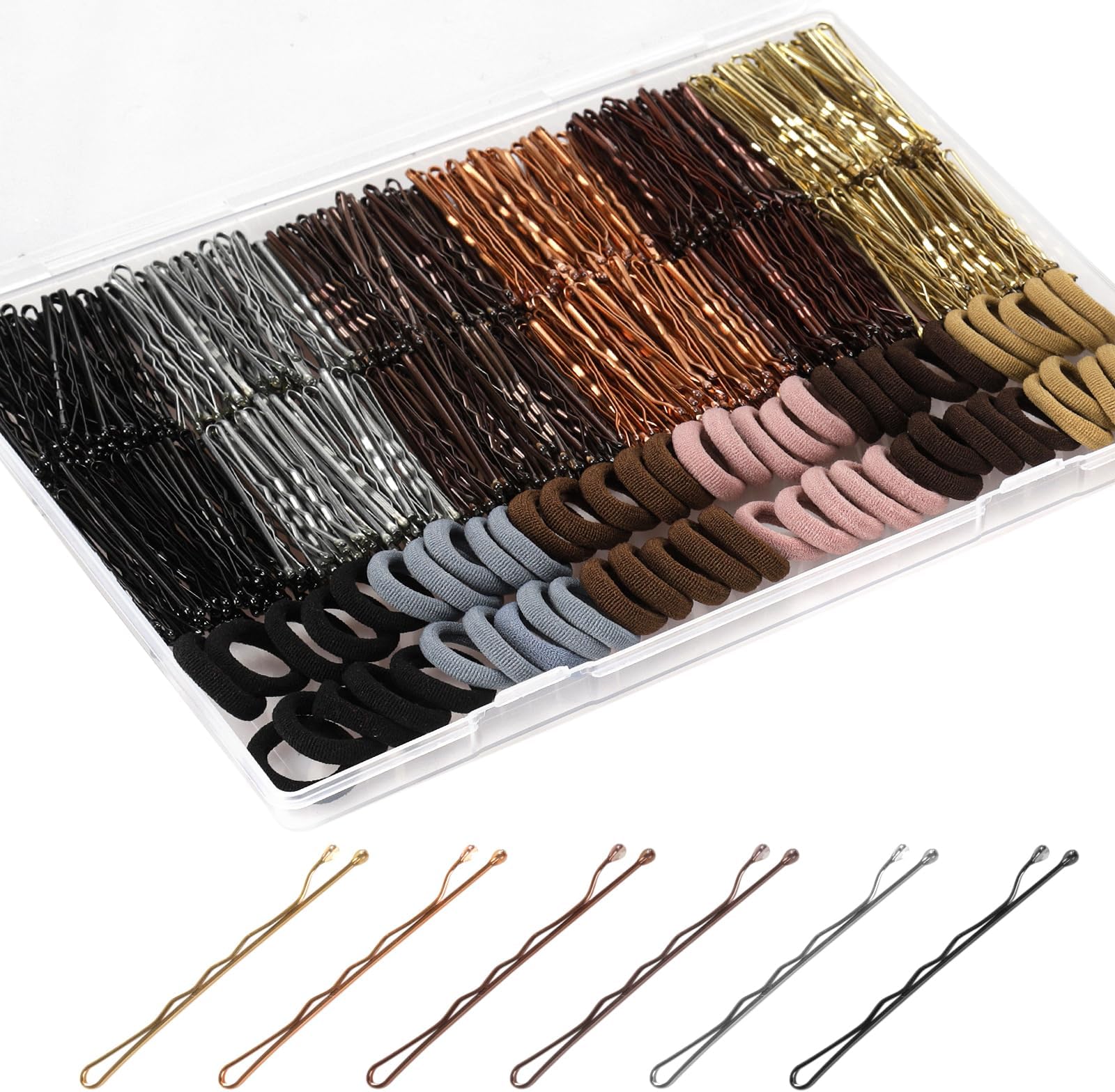 Amazon.com : Swpeet 360 Pieces 2 Styles Hair Pins Kit, Including 216Pcs ...