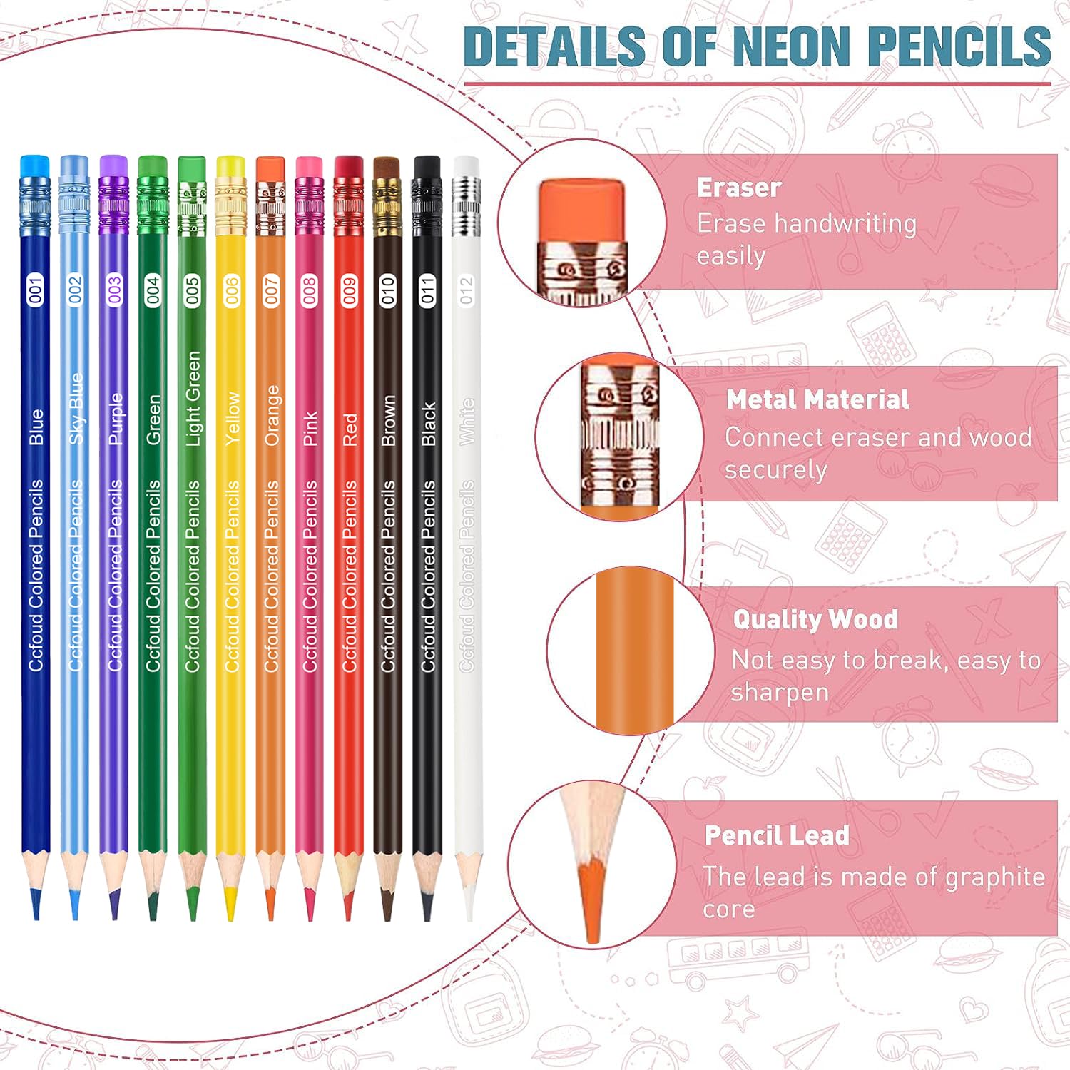 Snapklik.com : Colored Pencils Bulk,9 Packs Of 12 Count,Colored Pencils ...