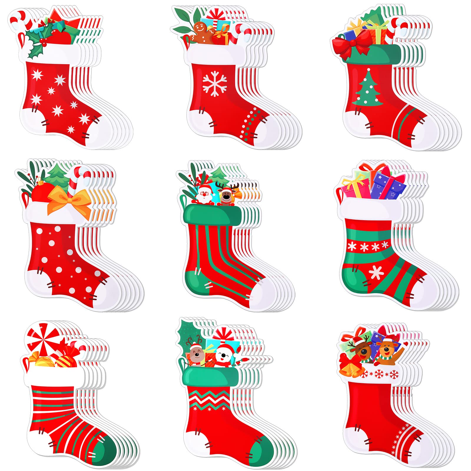 Buy 54 Pieces Christmas Colorful Mini Cut-Outs Bulletin Board Assorted ...
