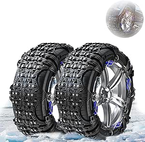 Amazon.com: RINGGLO Adjustable Anti Skid Snow Chains for Car Tires Universal 235-275Mm Emergency ...