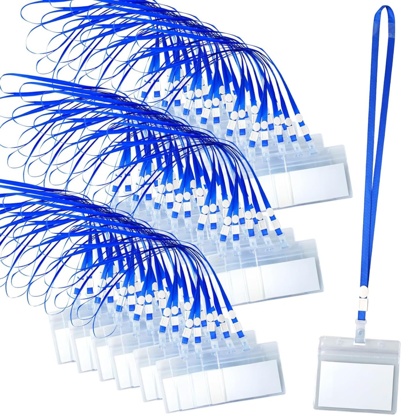 Amazon | Webirth(ウィバース) 名札ホルダー 【便利な収納袋つき！】交換用名札予備パーツ付属 名札ケース 首下げ (30枚) | 名札・ホルダー | 文房具・オフィス用品