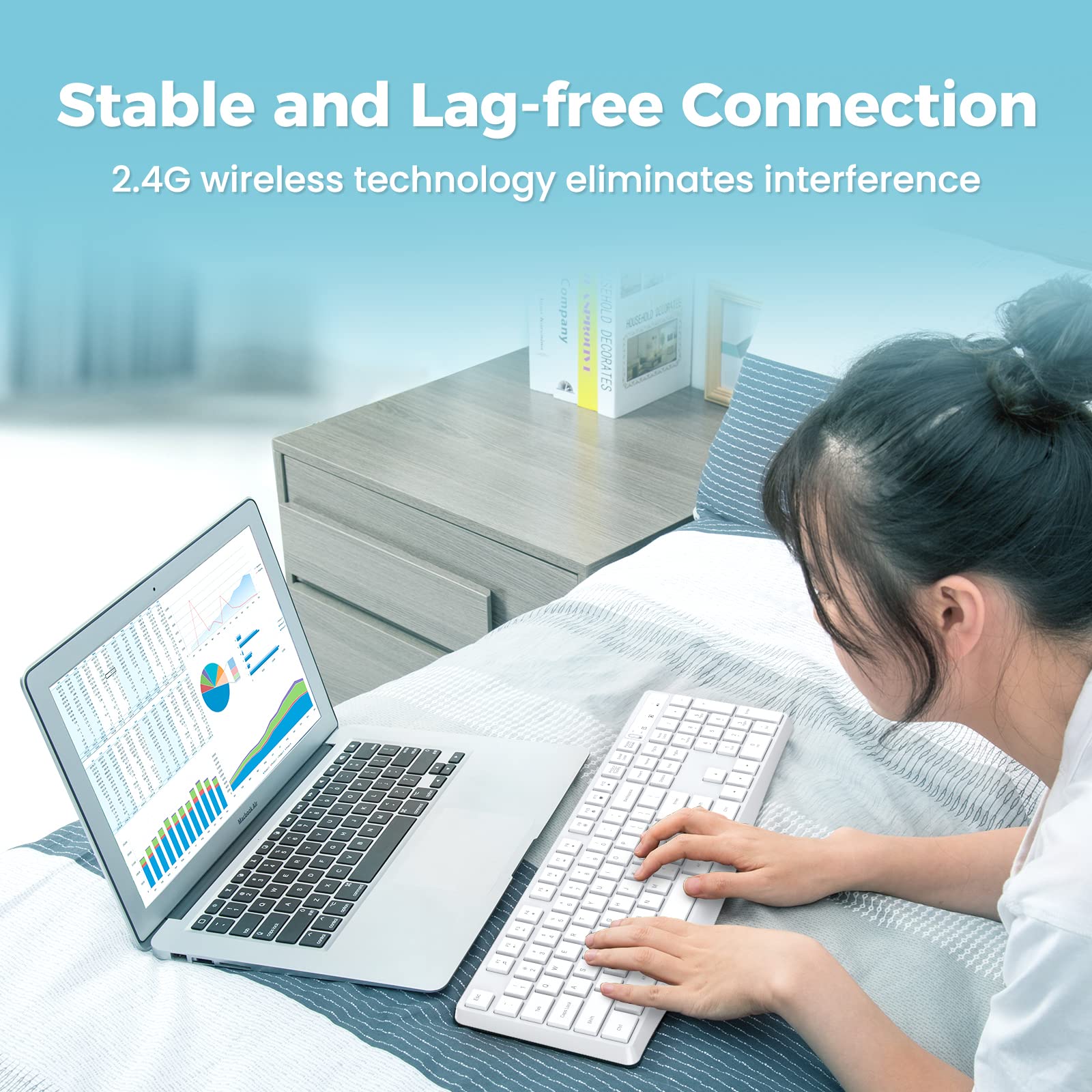 Snapklik.com : Lovaky Wireless Keyboard, 2.4G Ergonomic Wireless ...