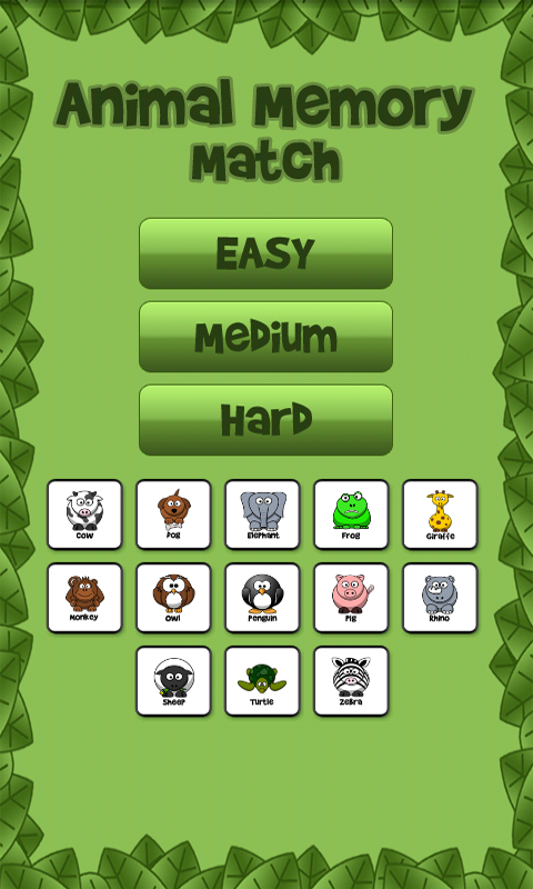 Animal Memory Match Free - App on Amazon Appstore