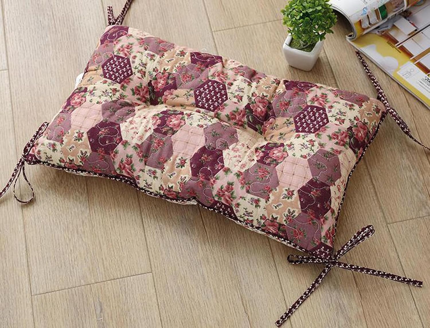 Amazon.com: JEIMALEN Rectangle Stool Cushion with Four Straps Soft ...