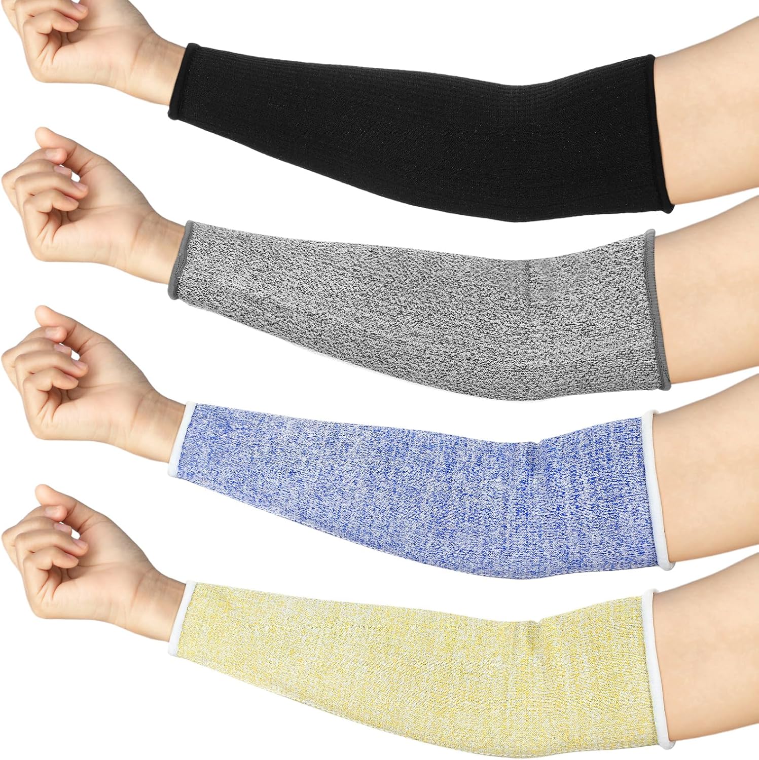 Neer 4 Pair Protective Arm Sleeves for Thin Skin Anti-Cut Burn ...