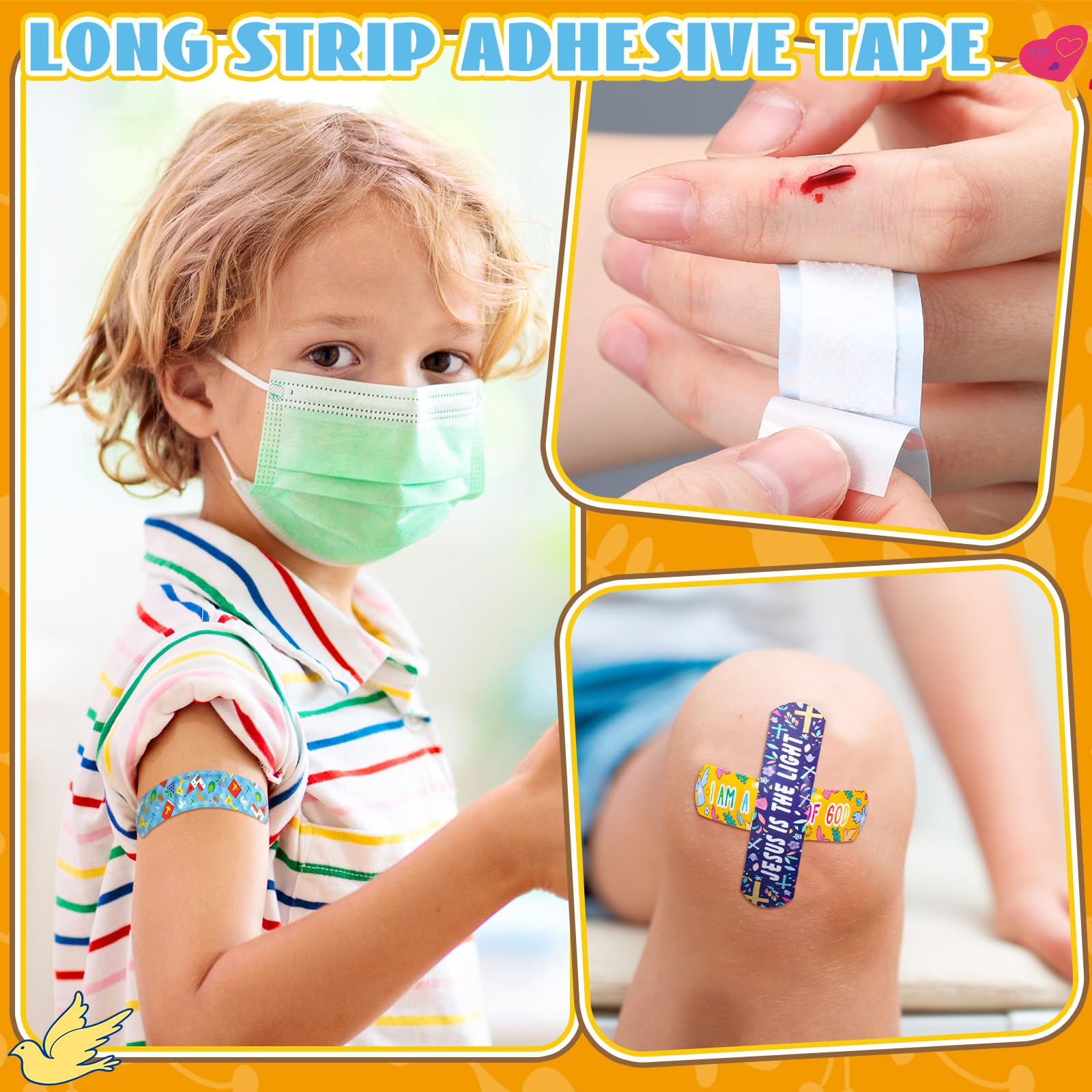 Snapklik.com : Geiserailie 40 Jesus Bandages Kids Bulk Christian Bible ...