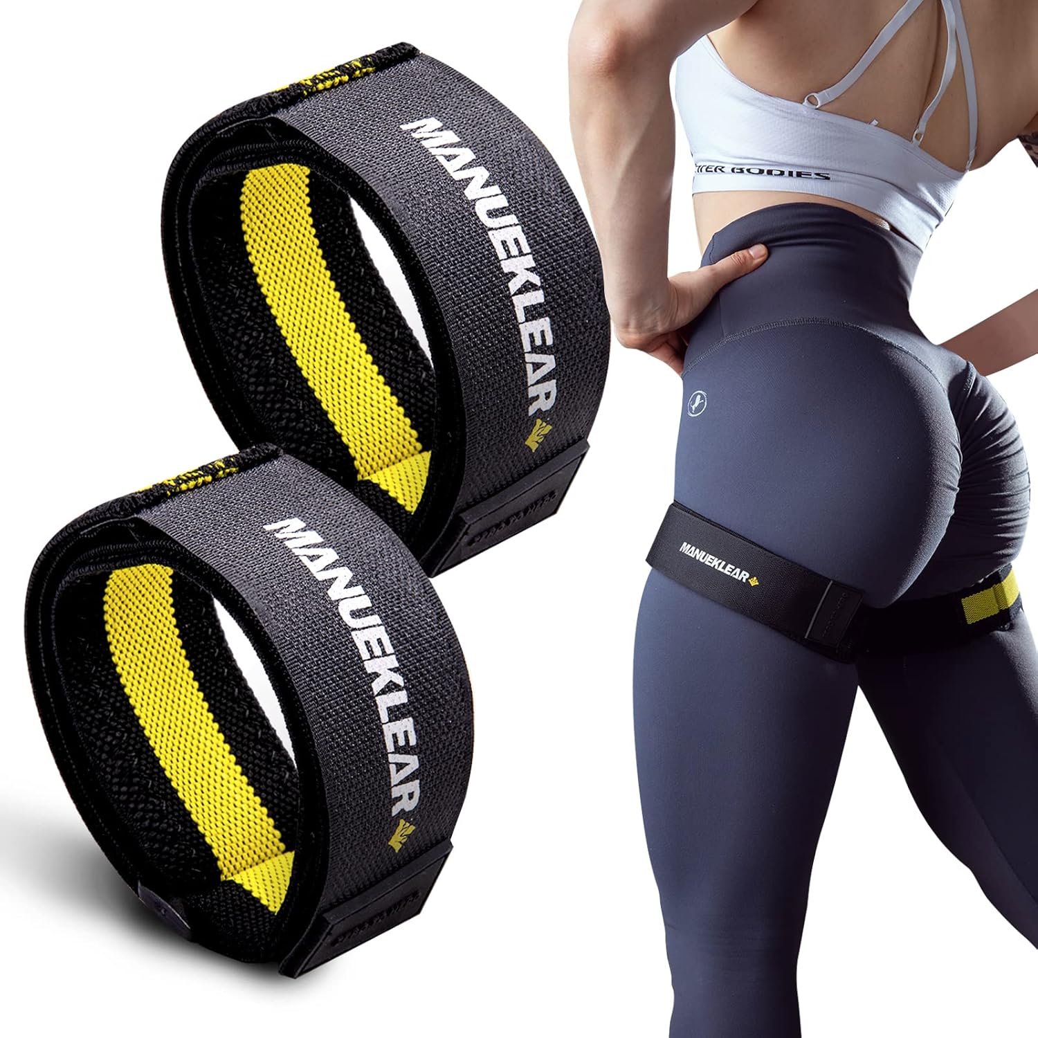 MANUEKLEAR blood flow restriction bands with Non Slip for Working Out ...