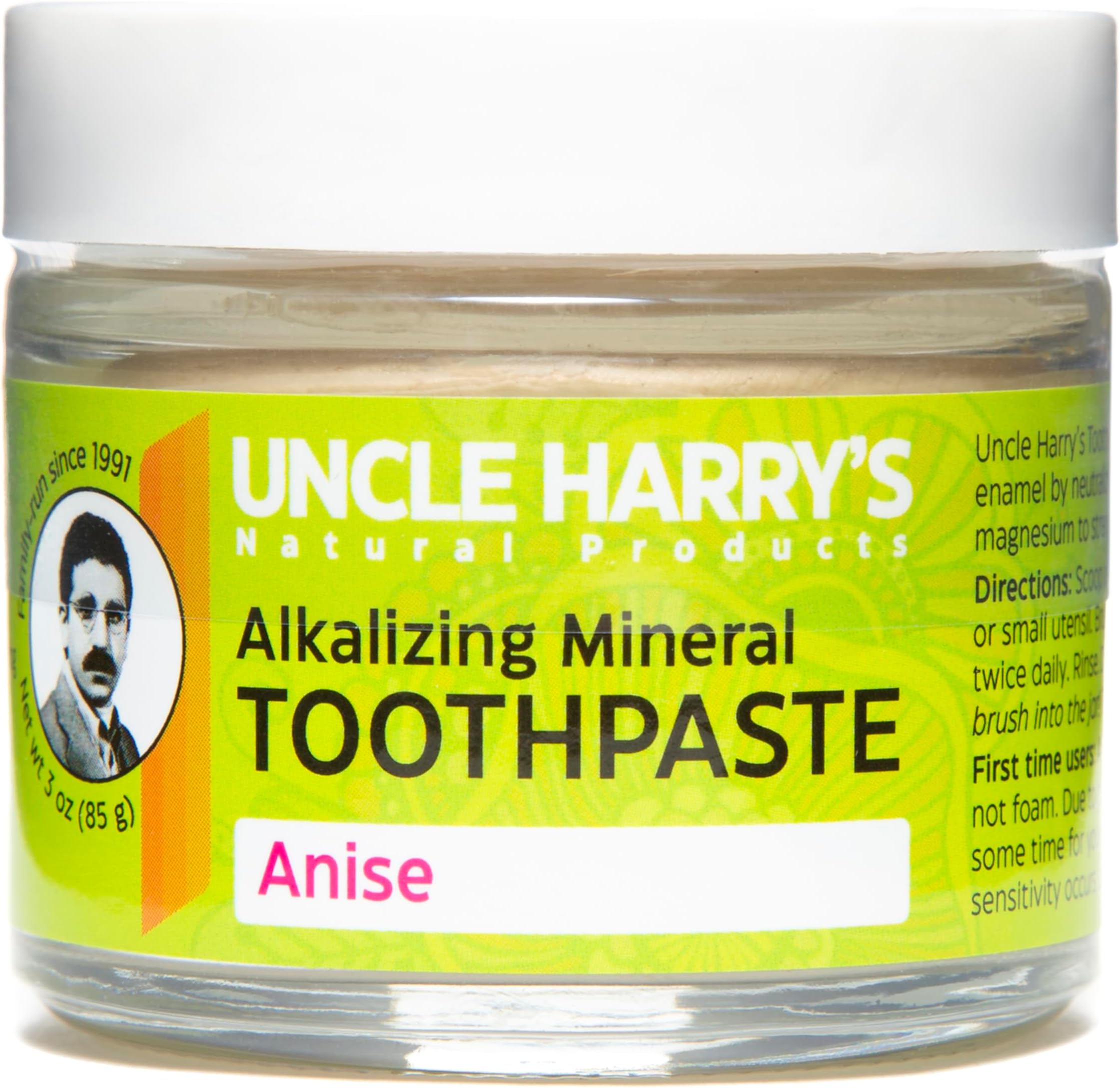 Amazon.com : Uncle Harry's Fluoride Free Toothpaste - Anise (3 oz glass ...