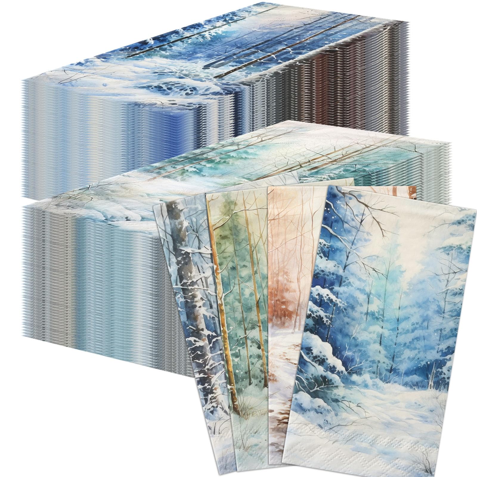 Amazon.com: Christmas Tree Napkins- 40pcs Winter Wonderland Napkins ...