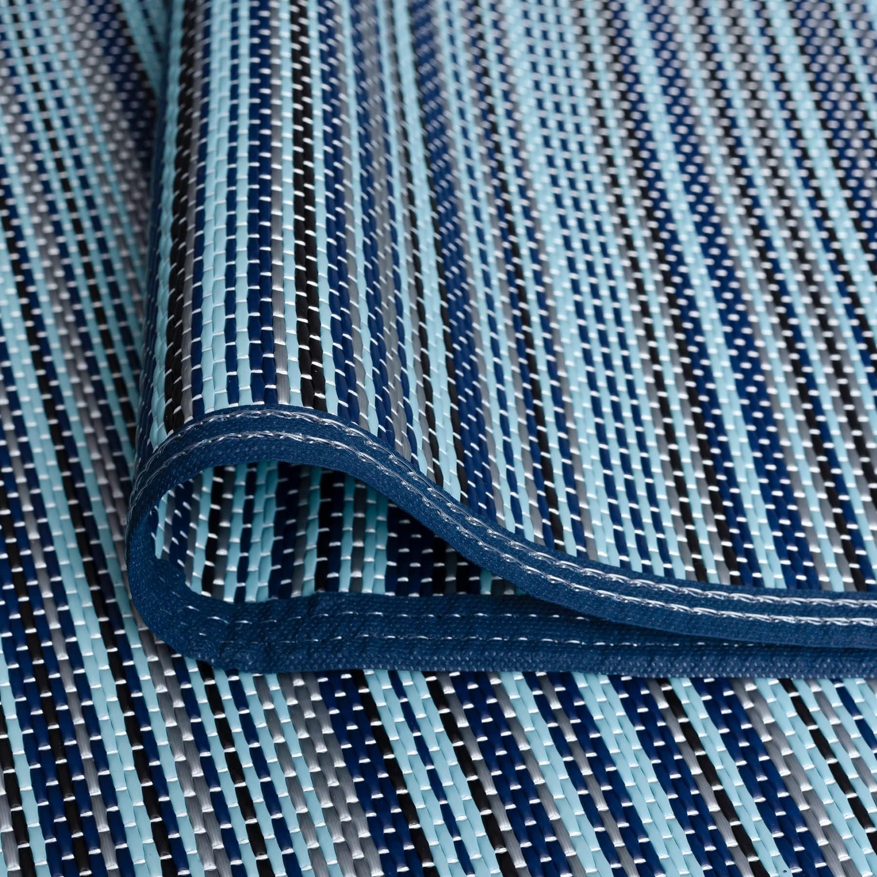 Cekene Round Outdoor Rugs for Patios Waterproof 150cm Reversible ...