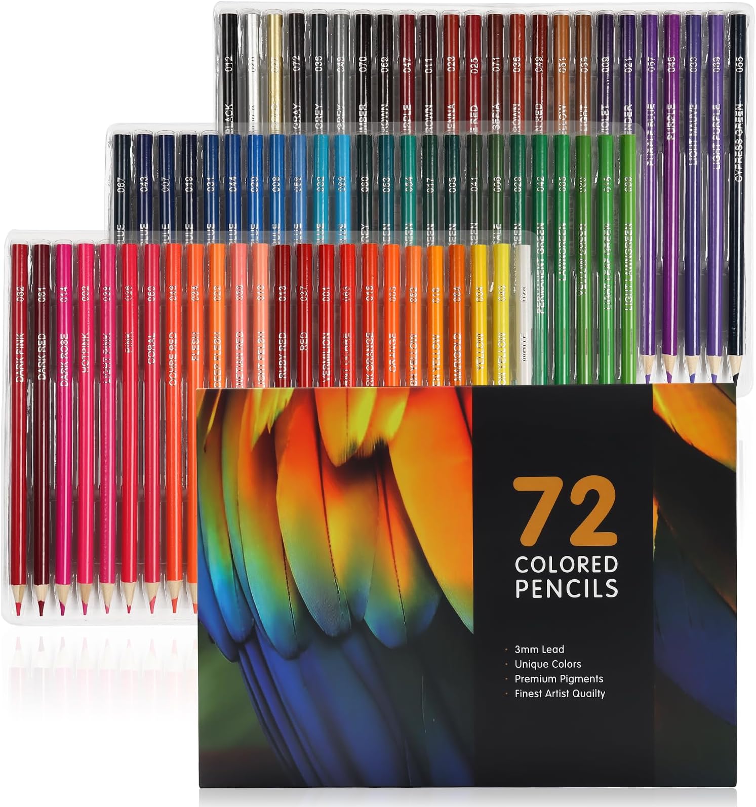 Zenacolor Buntstifte Set 72 Professionelles Buntstifte - Bleistifte für ...