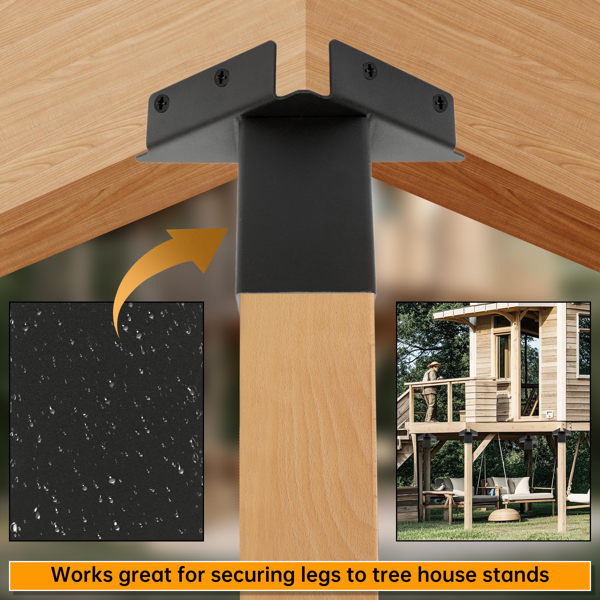 Snapklik.com : Deer Stand Brackets 4x4 Deer Blind Brackets, 4Pcs ...
