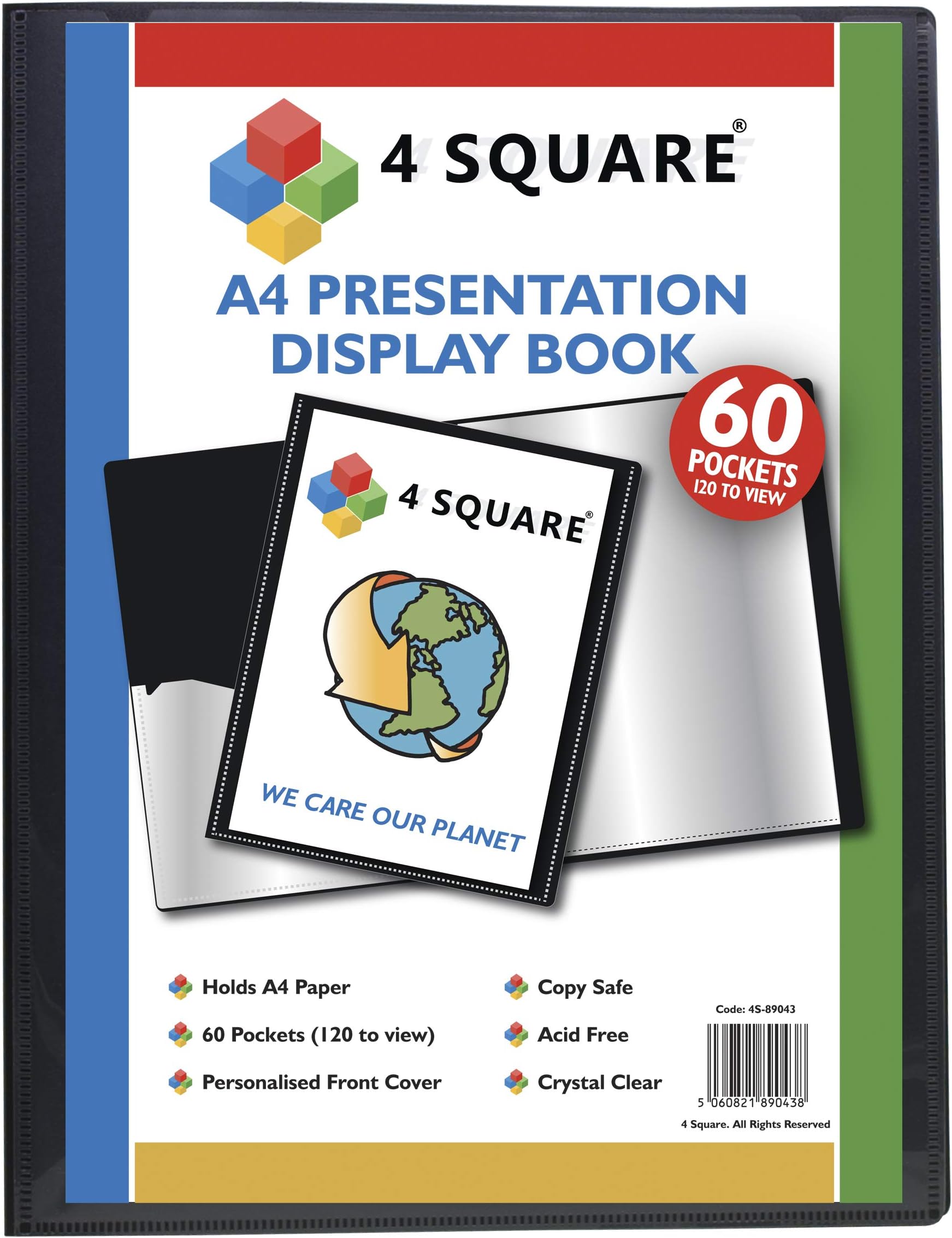 Tiger 36 A4 Pocket Fold Back Display Book - Black : Amazon.co.uk ...