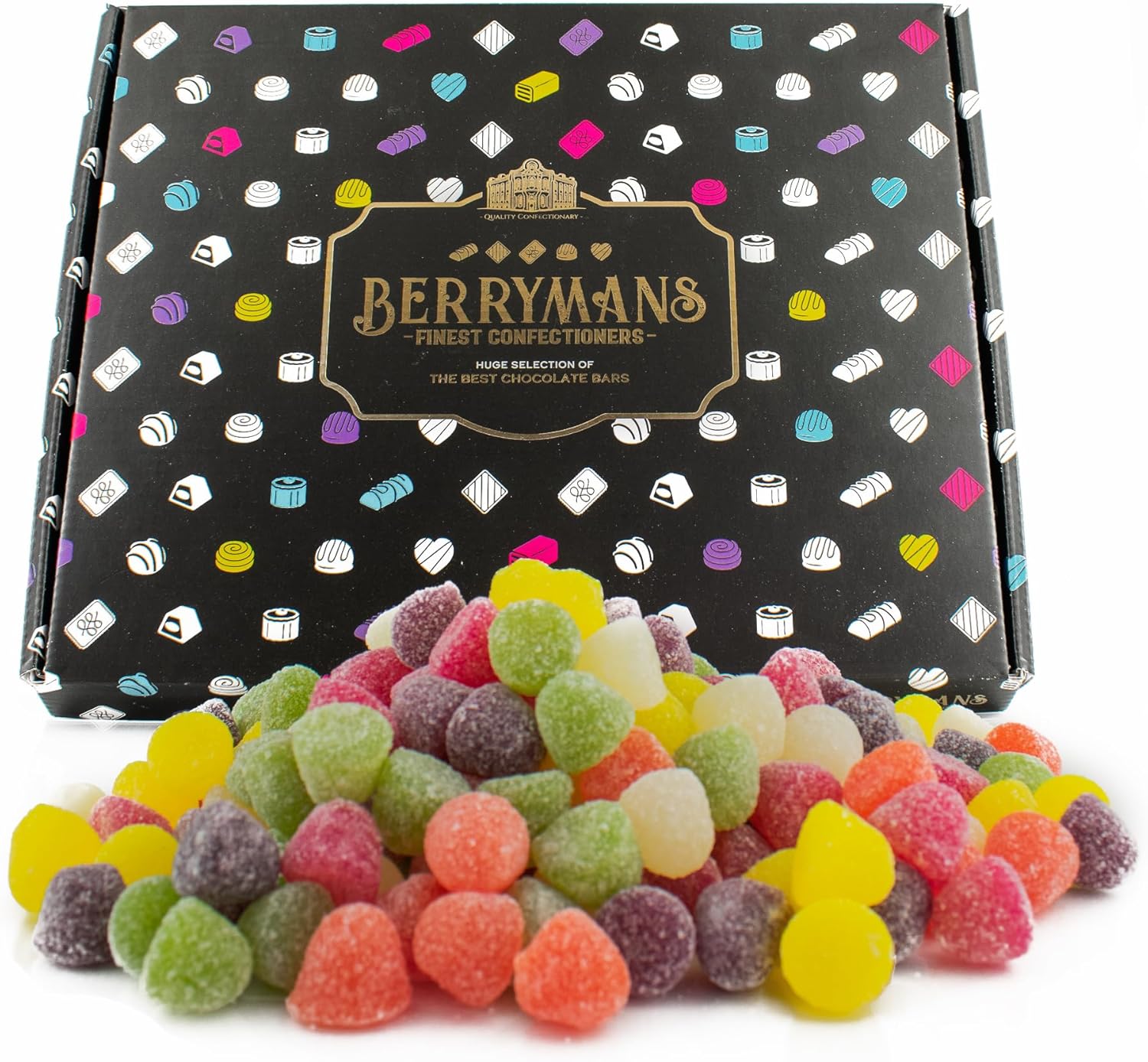 Original American Hard Gums Retro Fruit Flavour Sweets Gift Box ...