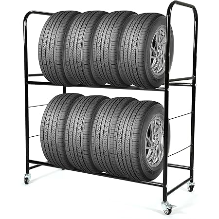 Amazon.com: HECASA Tire Rack Storage Garage Shelves 46'' X 19'' X 44 ...