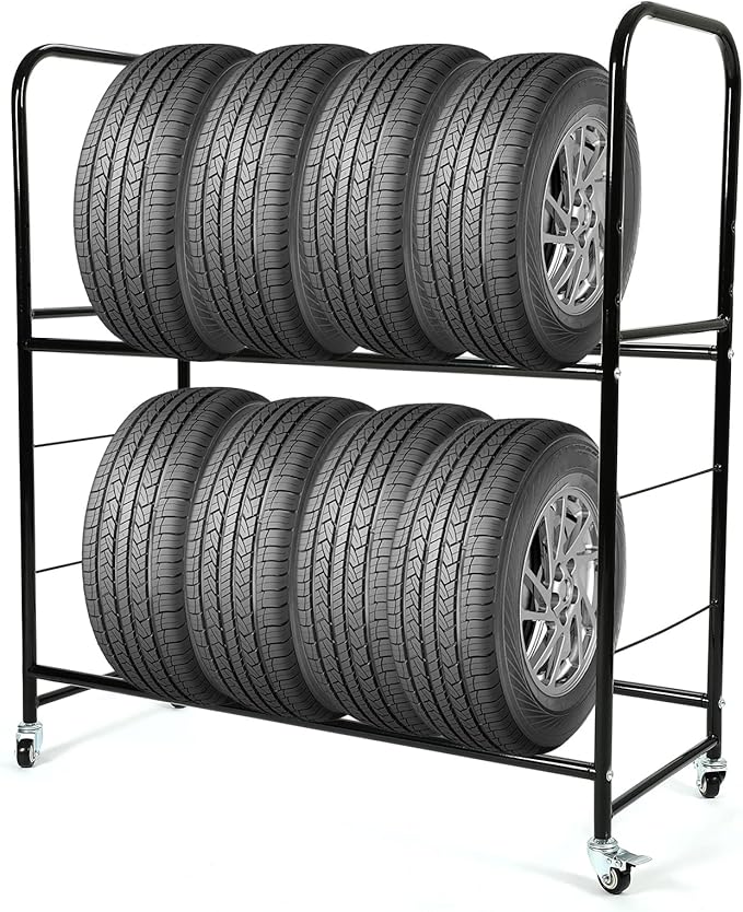 Amazon.com: HECASA Tire Rack Storage Garage Shelves 46'' X 19'' X 44 ...