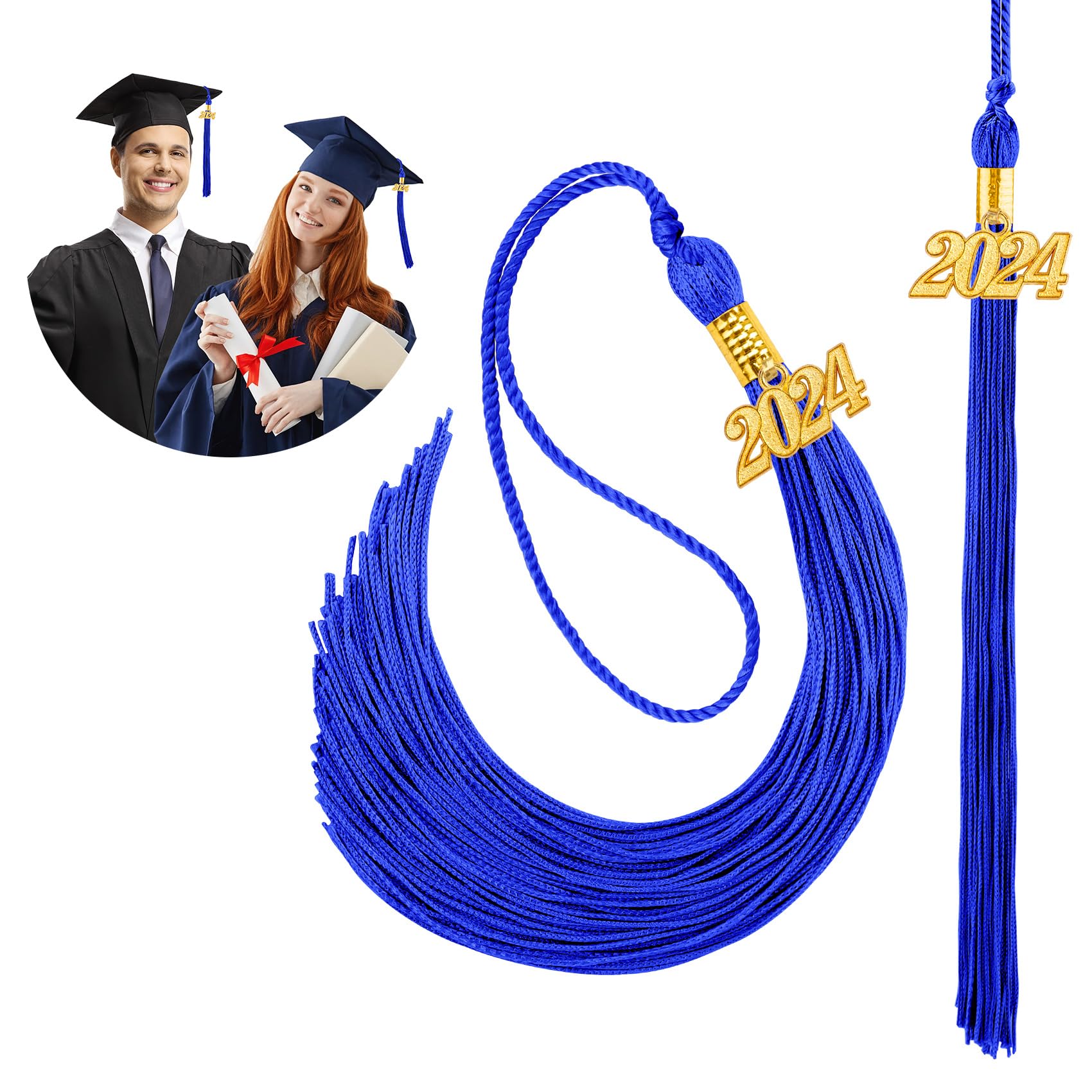 Amazon.com: Navy Blue Tassels, 2024 Tassel Graduation 2 Pieces,2024 Cap ...