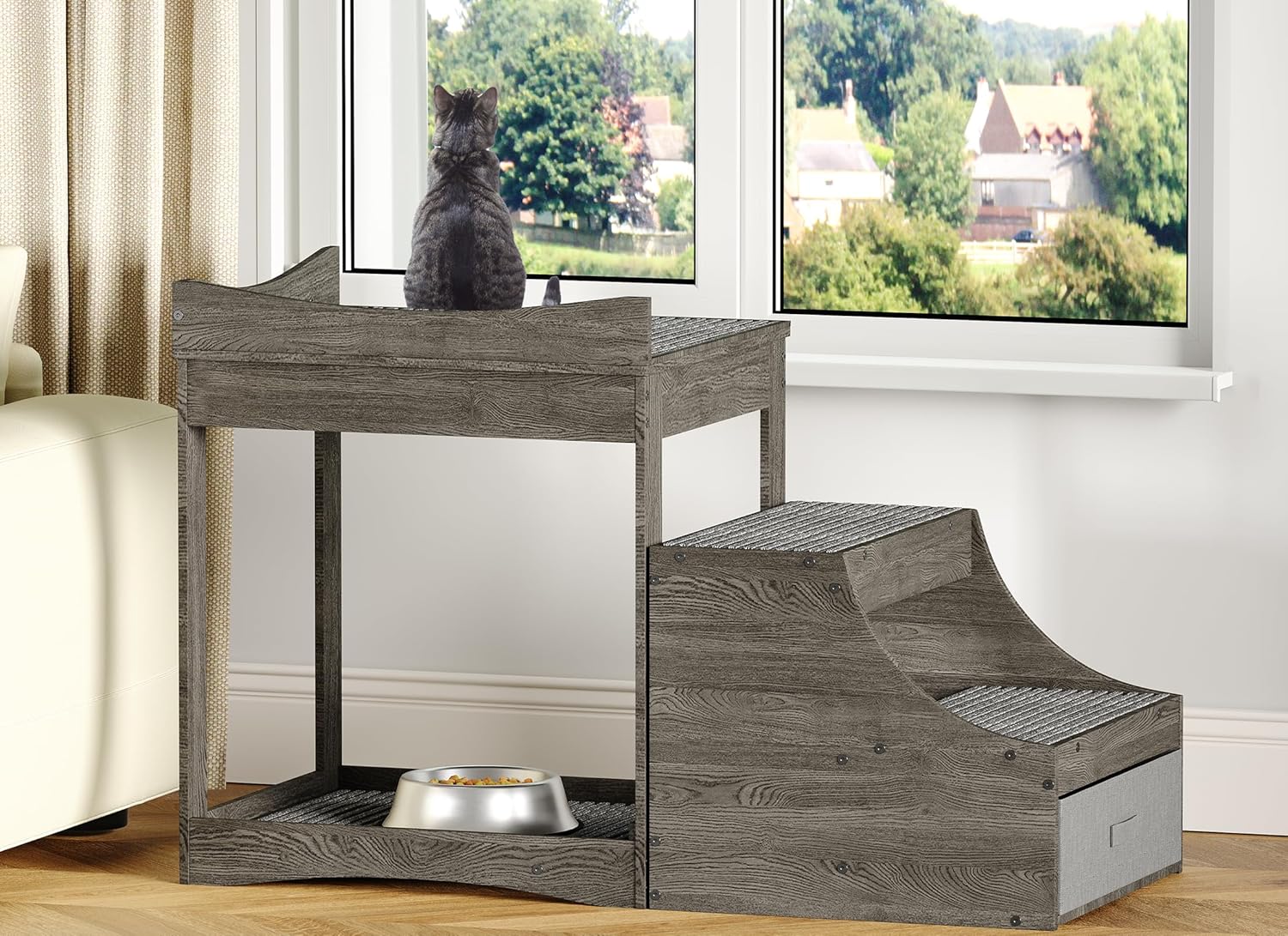 Amazon.com : Dog Window Perch, 3 in 1 Dog Bunk Bed with 2 Stairs, Dog ...