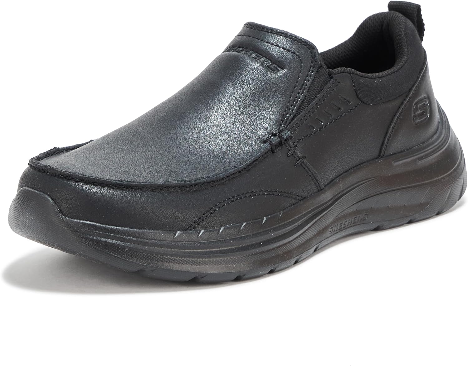 Skechers USA Men's Men's Decklan-Aldred Moc Toe, Black/Black, 8.5: Buy ...