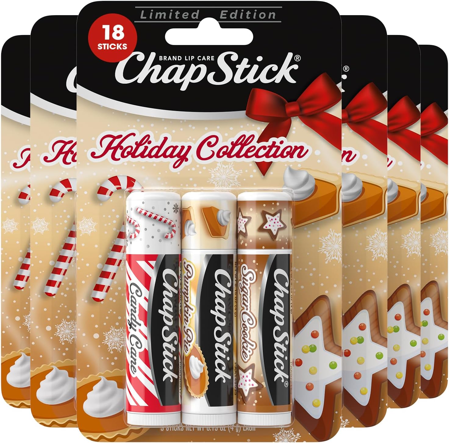 Amazon.com : ChapStick Bulk Lip Balm, Holiday Variety 3-Packs x 6 (18 ...