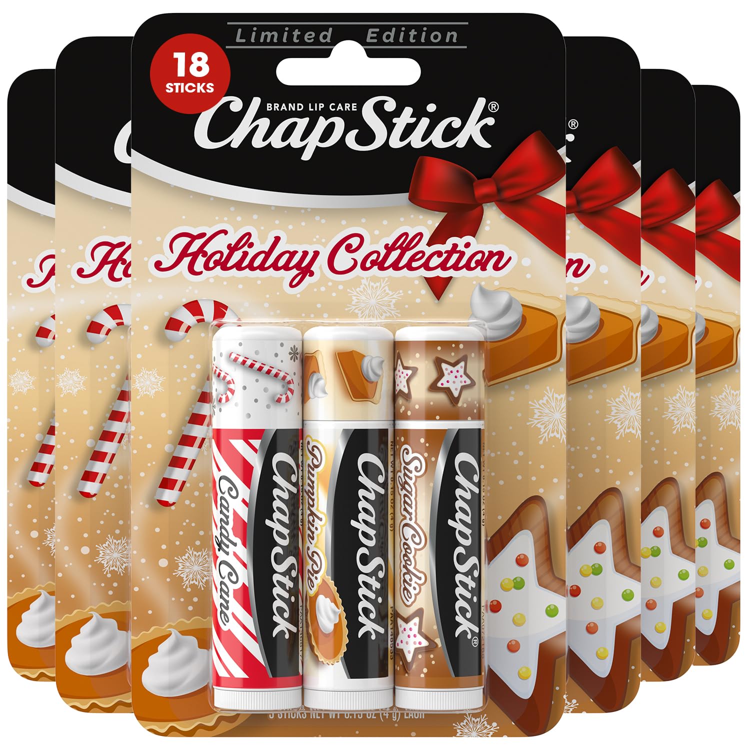 Snapklik.com : ChapStick Bulk Lip Balm, Holiday Variety 3-Packs X 6