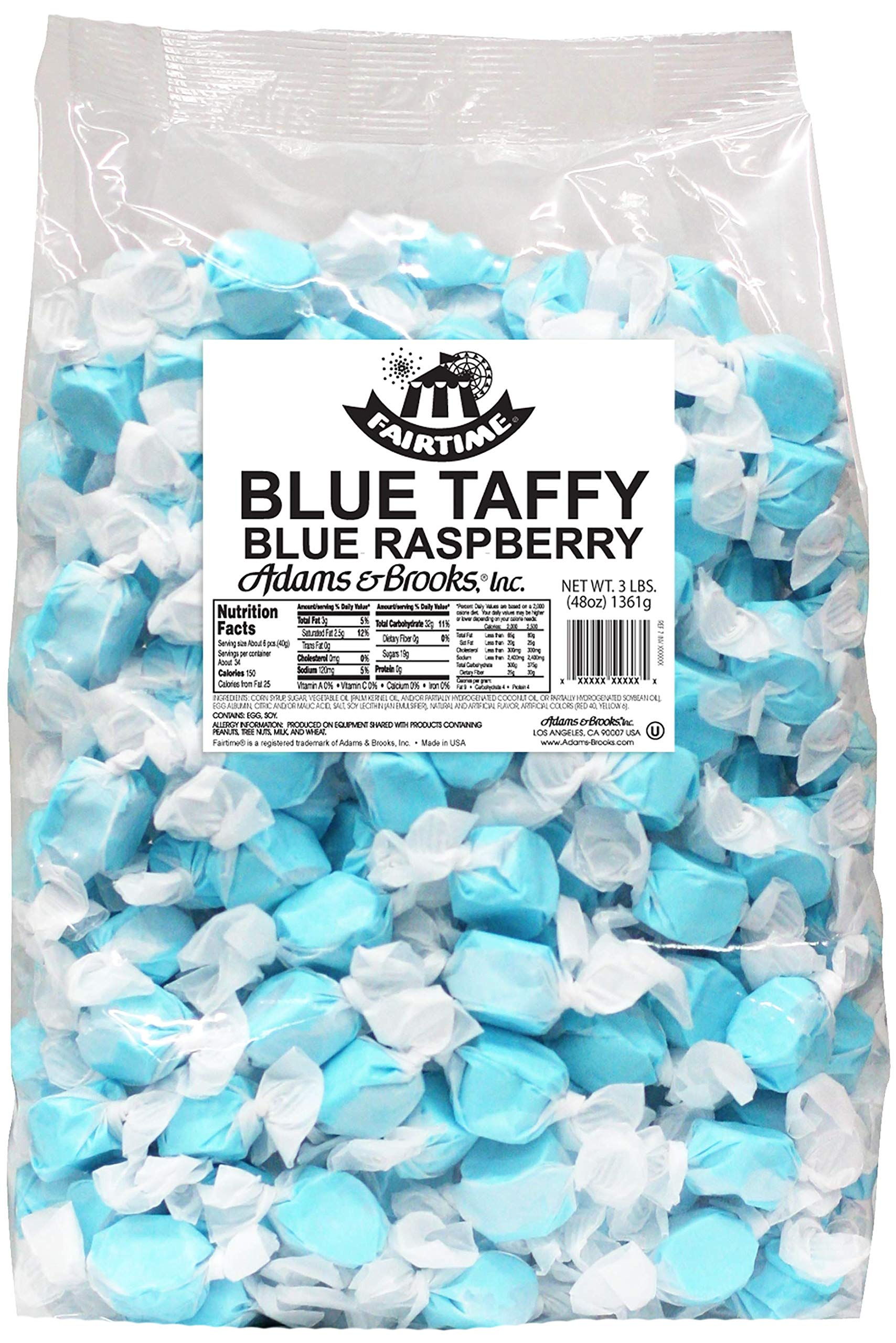 Buy Adams & Brooks Fairtime Taffy – Bulk Blue Candy for Candy Buffets ...